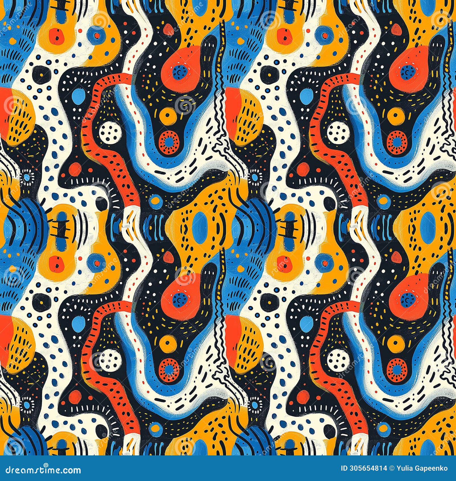 Abstract Australian Design Seamless Naive Pattern, Tile Stock Photo ...