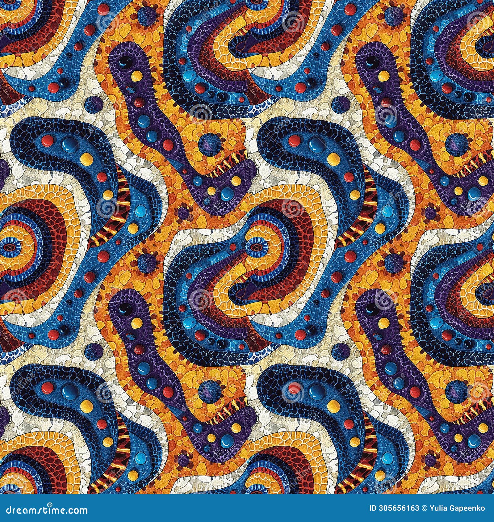 Abstract Australian Design Seamless Naive Pattern, Tile Stock Image ...