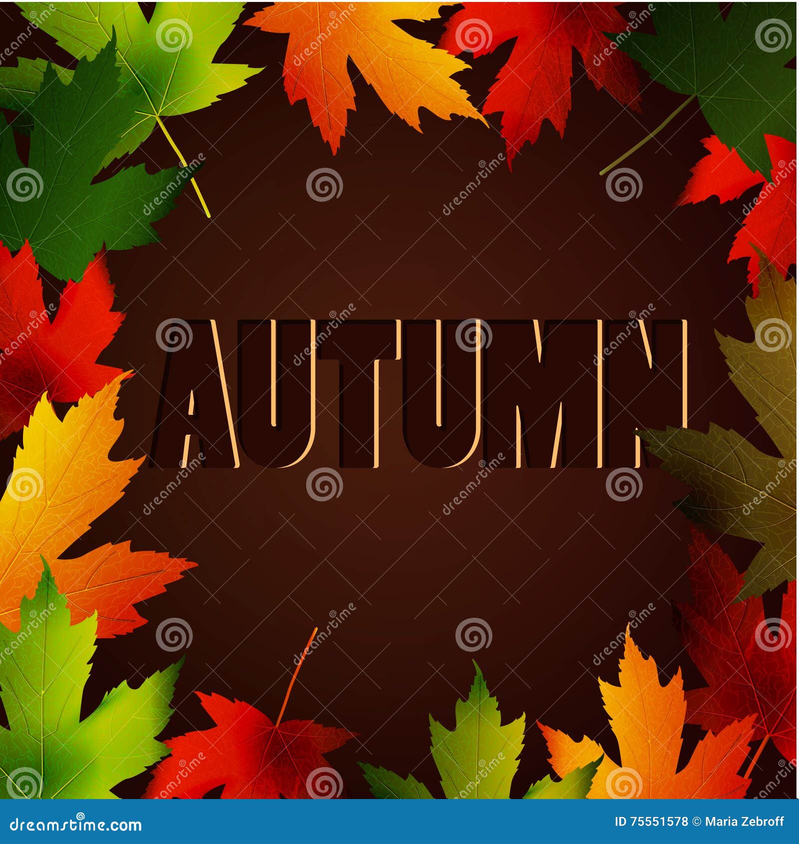 Abstract Autumn Background with Maple Leaves Stock Vector ...