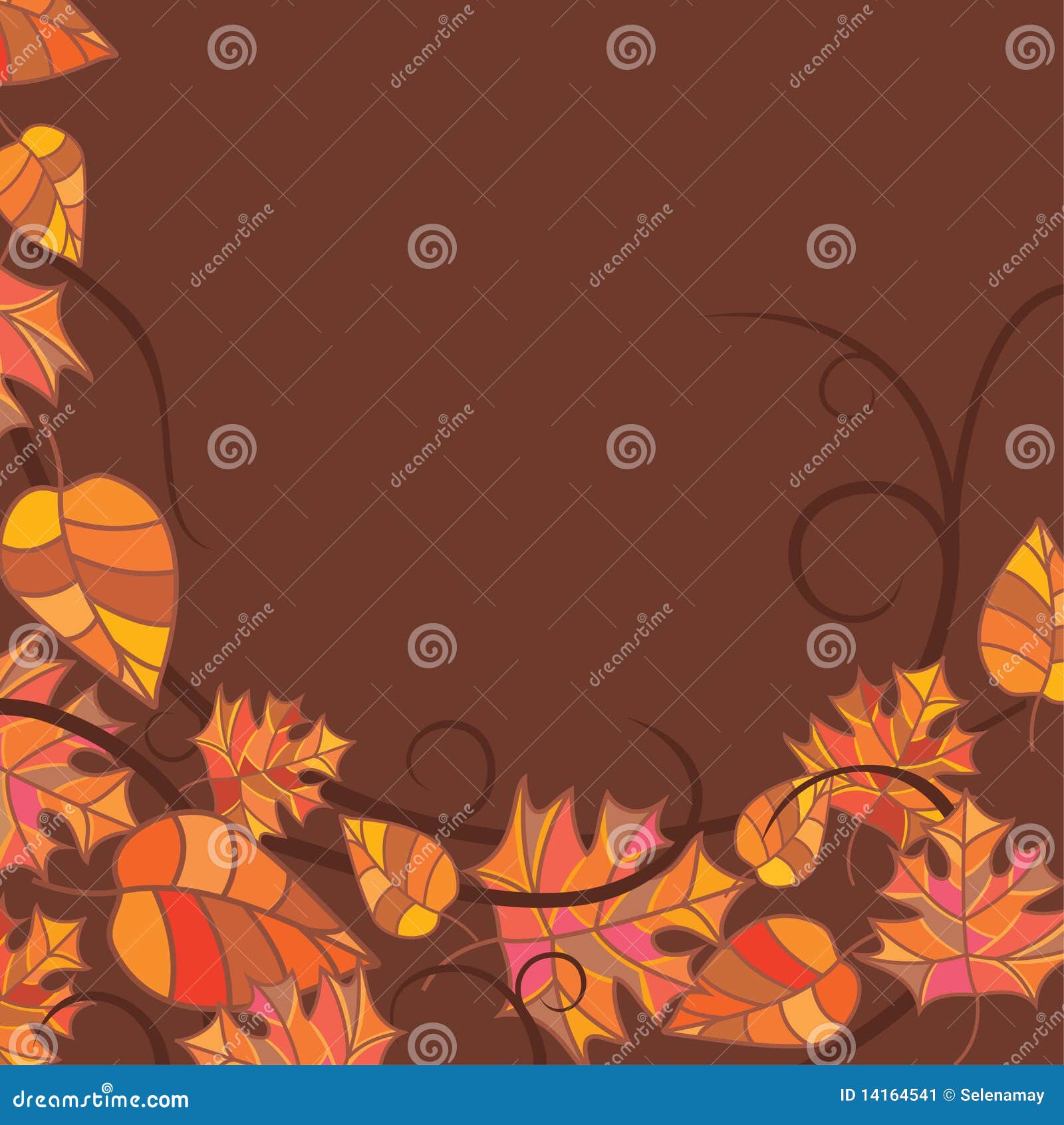 Abstract autumn frame stock vector. Illustration of maple - 14164541