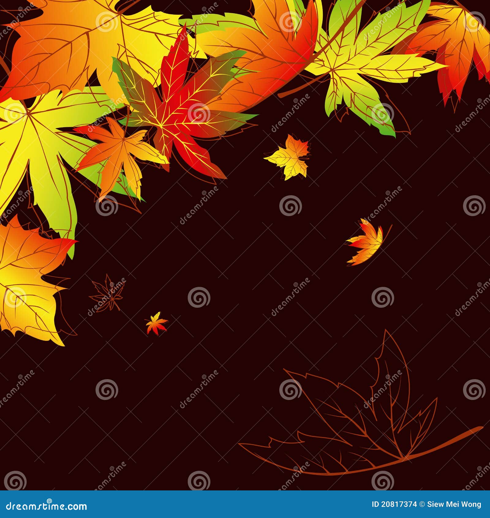Abstract Autumn Leaves Background Stock Vector - Illustration of plant ...