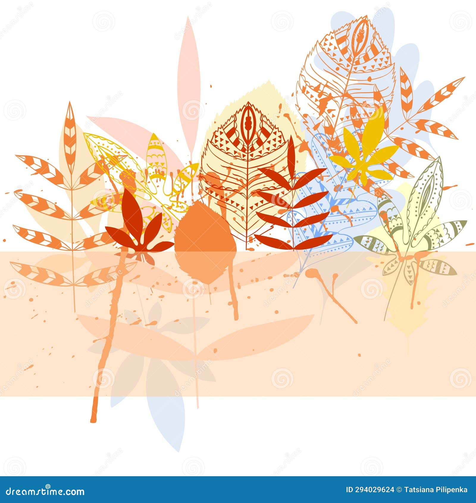Abstract autumn leaves stock vector. Illustration of collection - 294029624