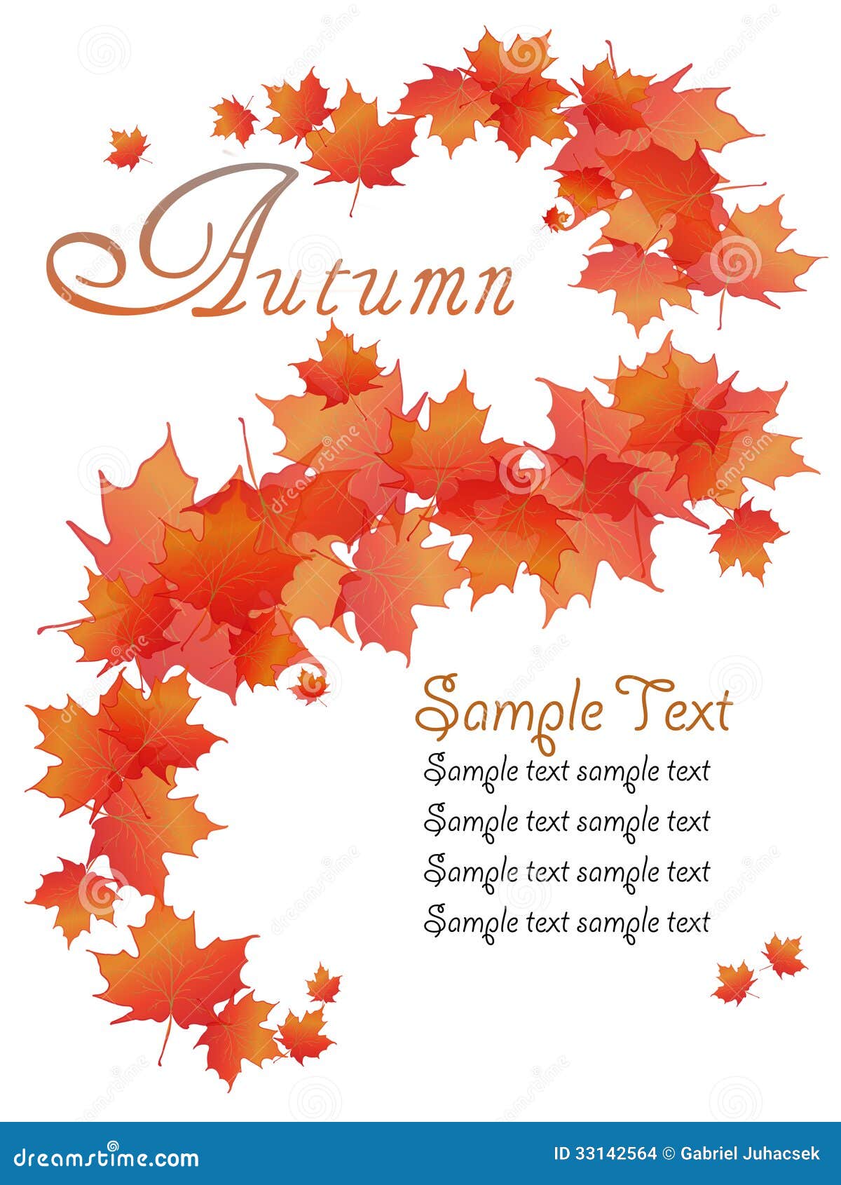Abstract Autumn Leaves stock illustration. Illustration of seasons ...