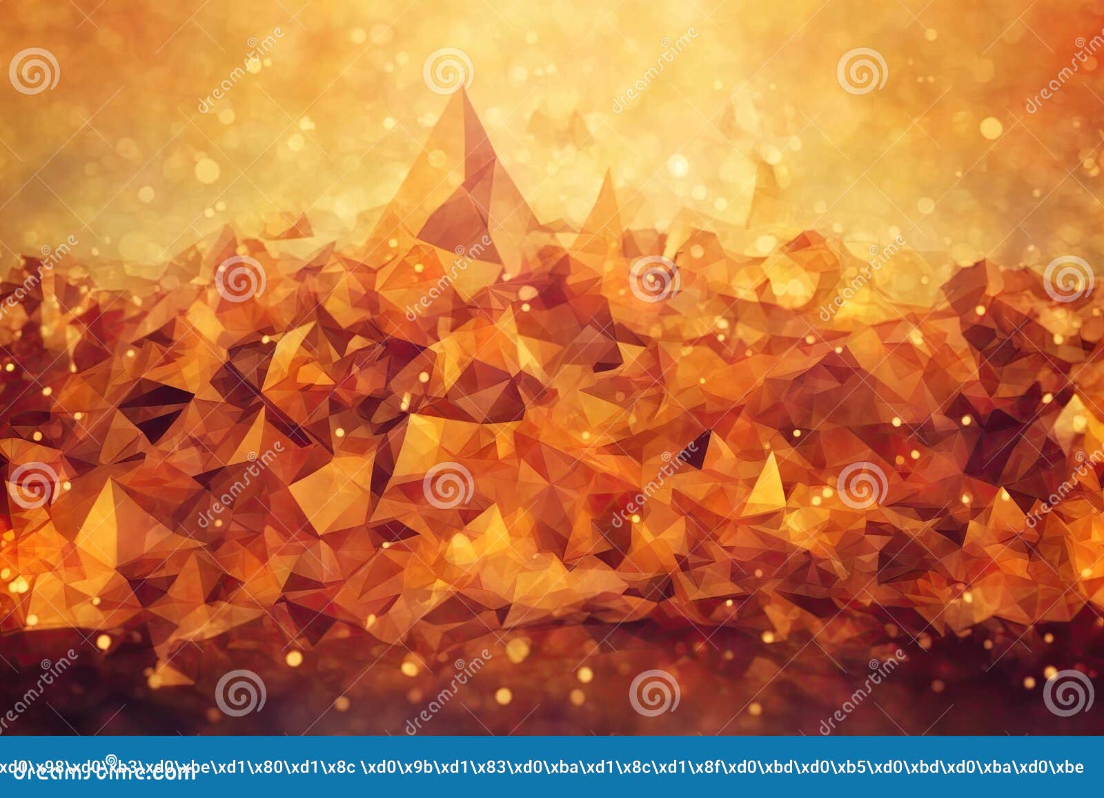 Abstract Autumn Polygonal Landscape of Triangles Background. Ai ...