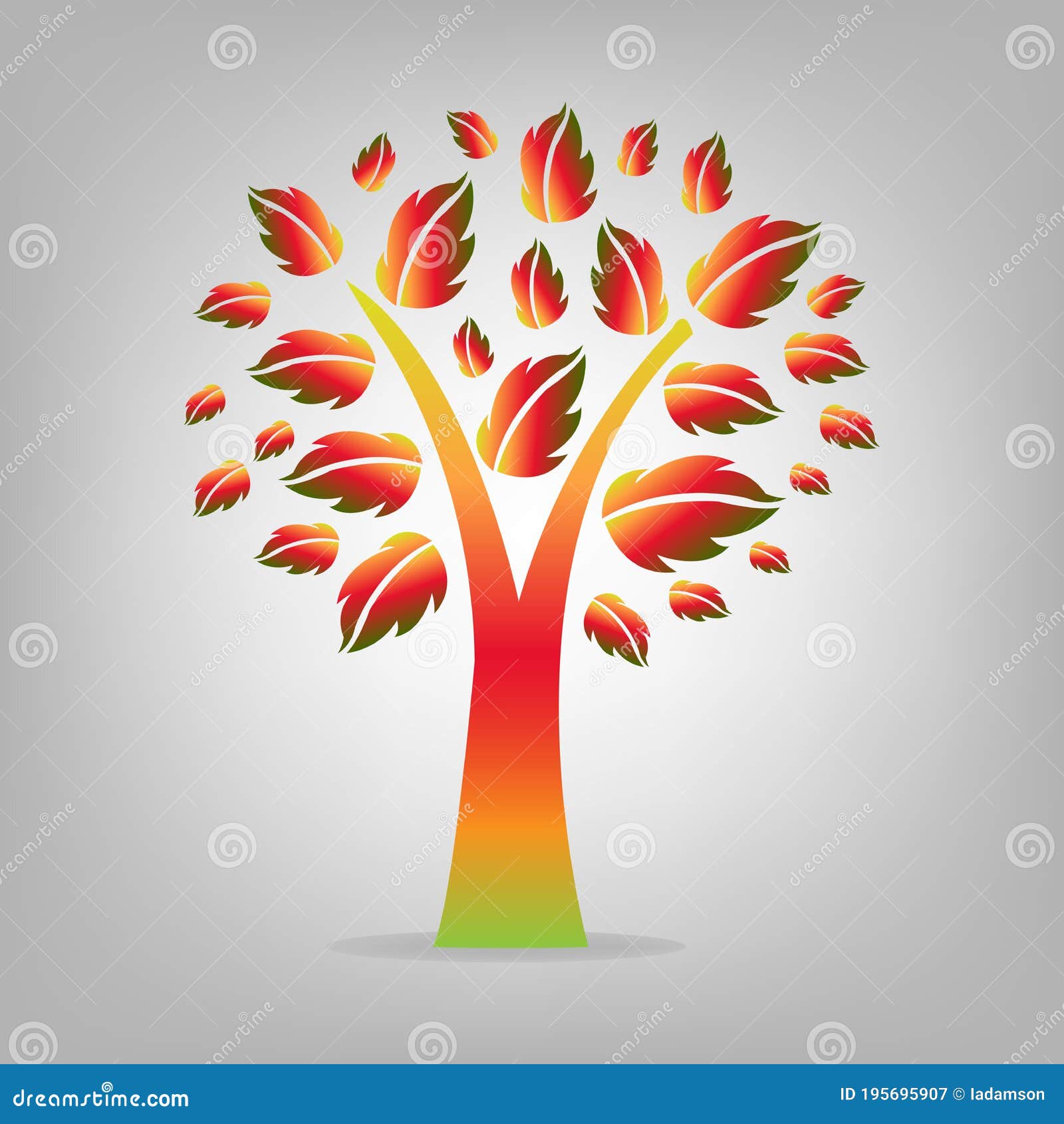 Abstract Autumn Tree stock vector. Illustration of decorative - 195695907