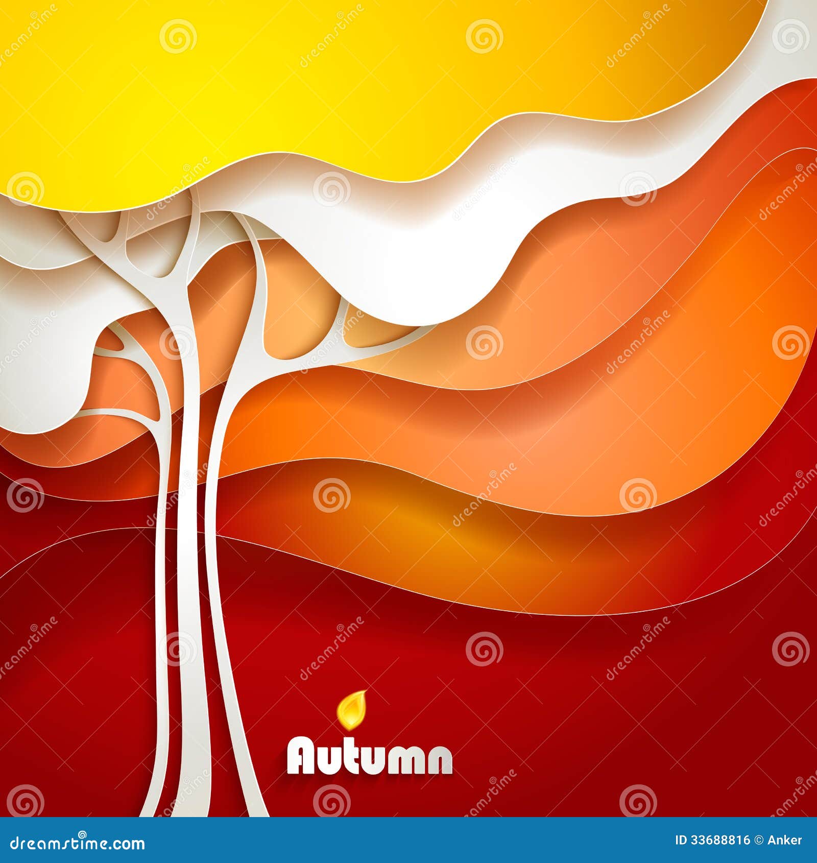 Abstract autumn tree stock vector. Illustration of ecology - 33688816