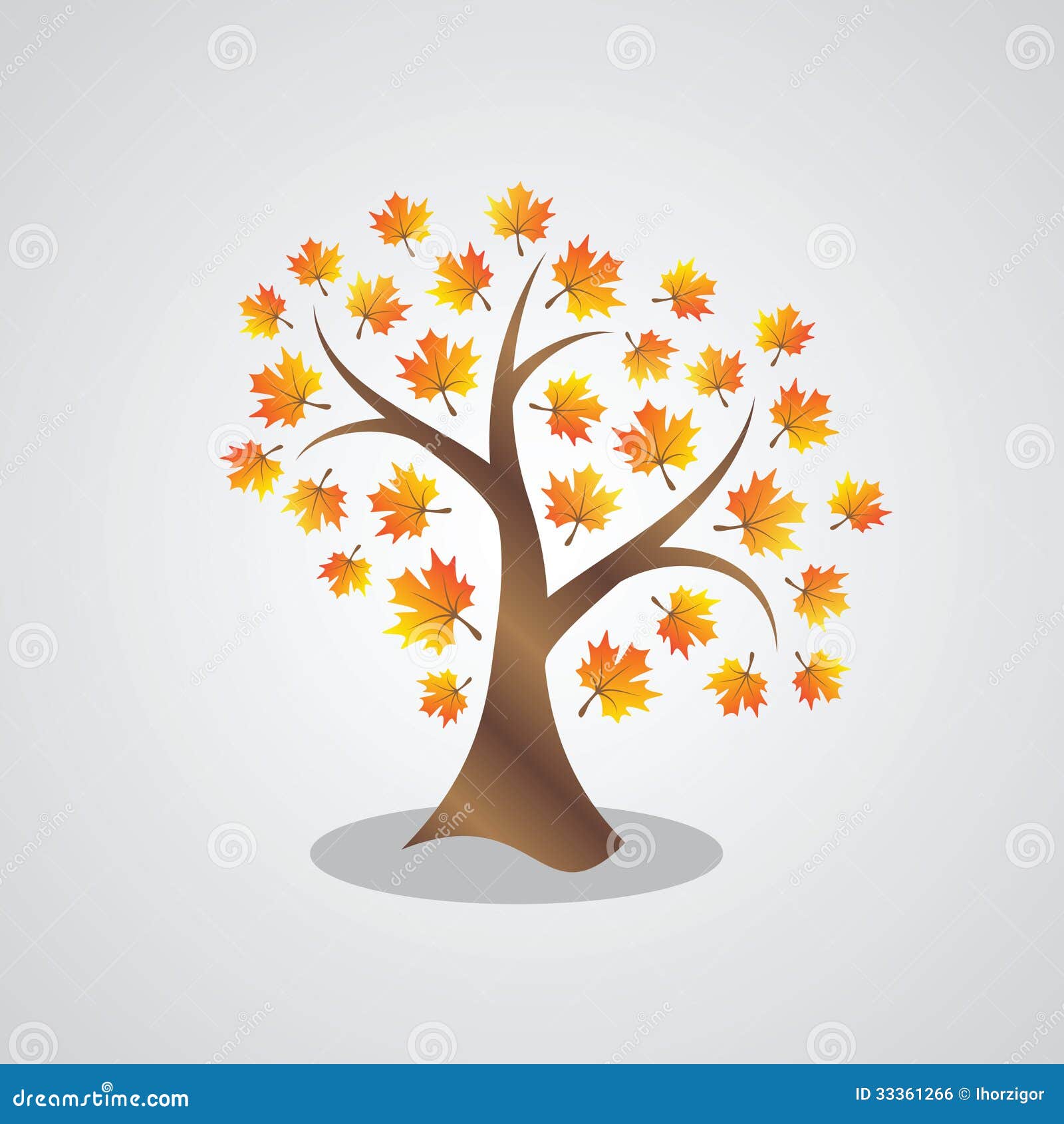 Abstract autumn tree stock vector. Illustration of november - 33361266 Abstract autumn tree stock vector. Illustration of november - 33361266