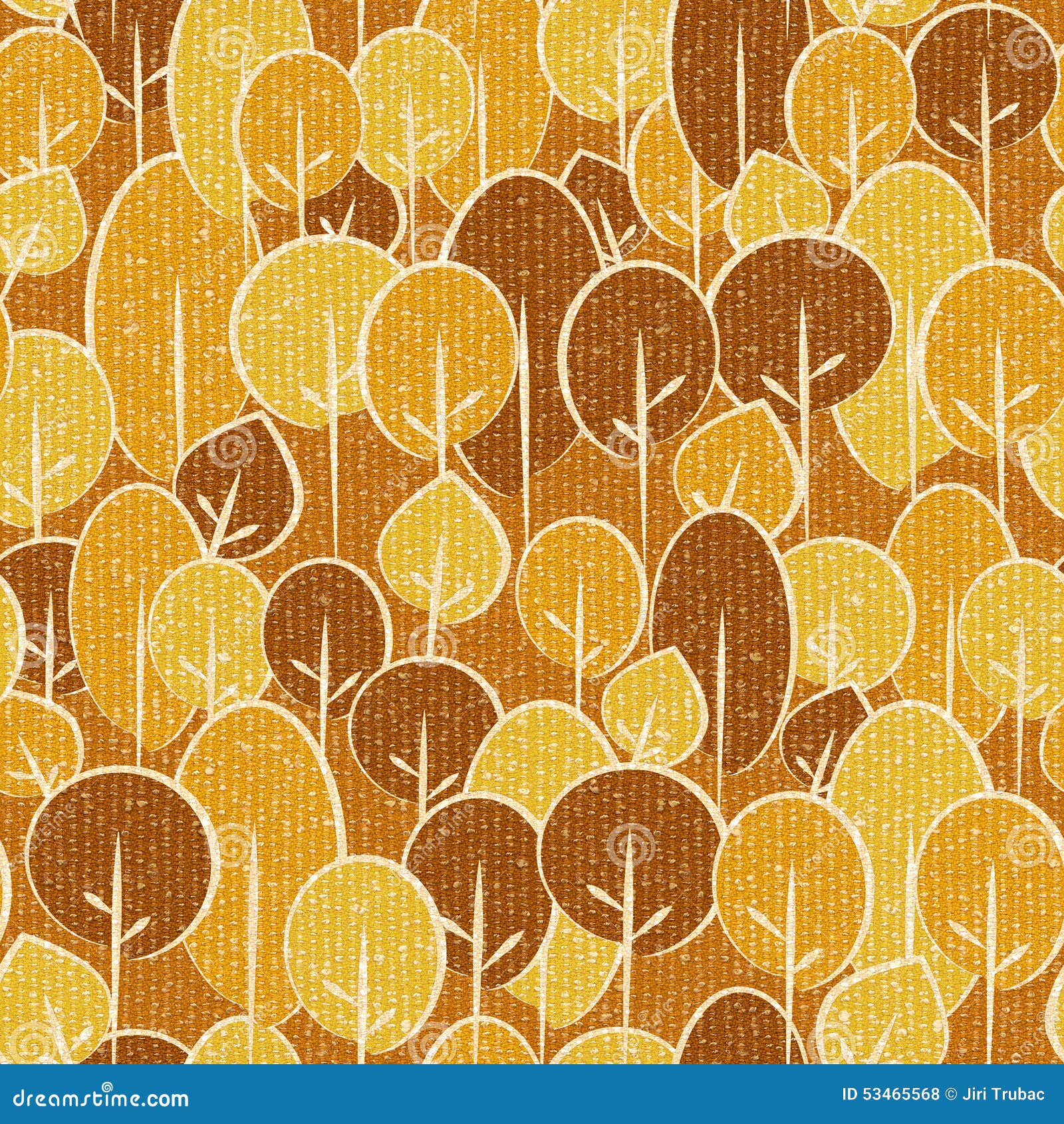 Abstract Autumn Trees - Seamless Background - Fabric Texture Stock ...