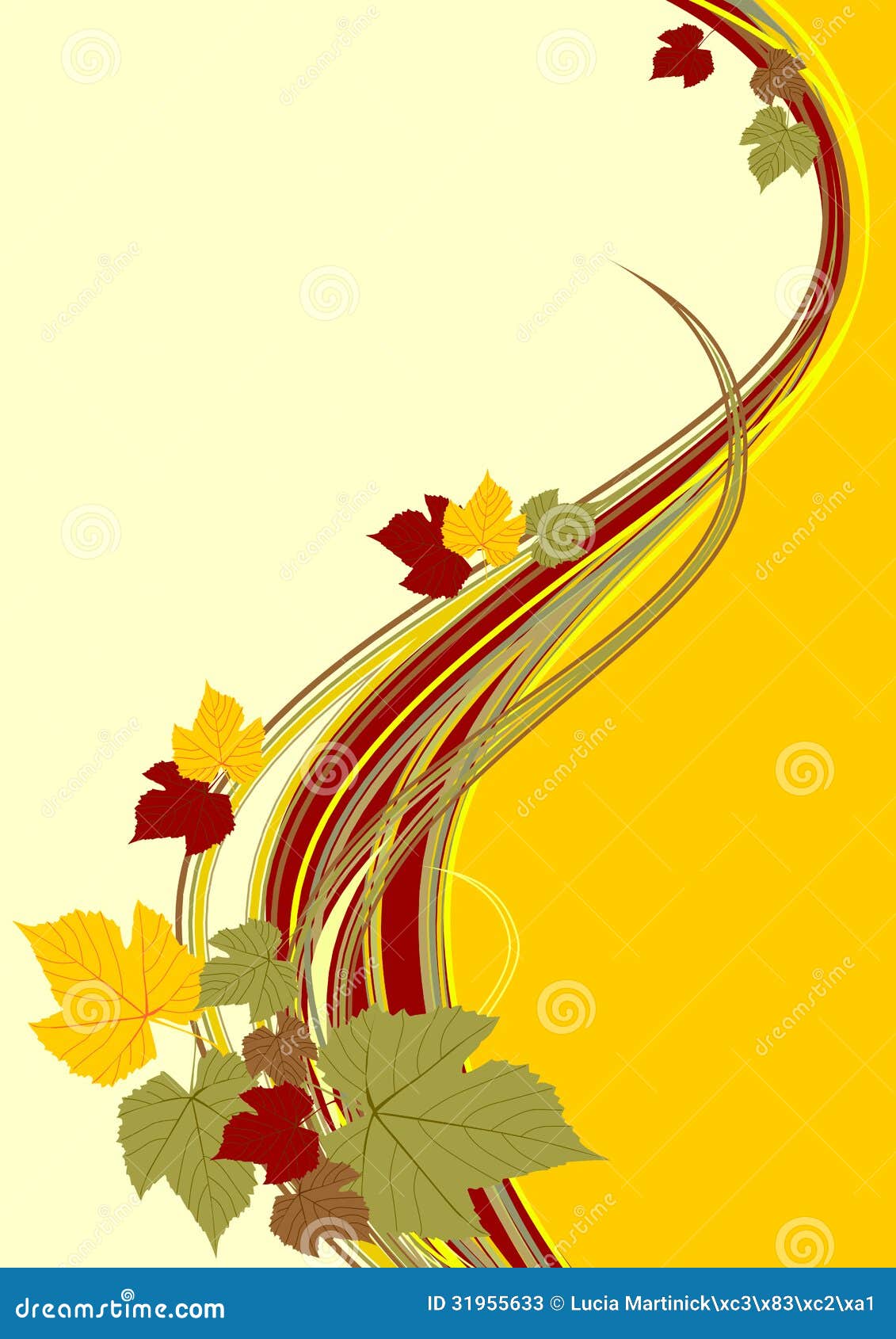 Abstract autumn wallpaper stock illustration. Illustration of waves ...