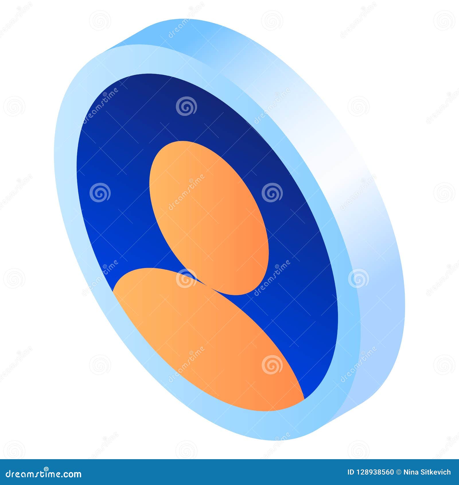 Abstract Avatar Icon, Isometric Style Stock Vector - Illustration of ...