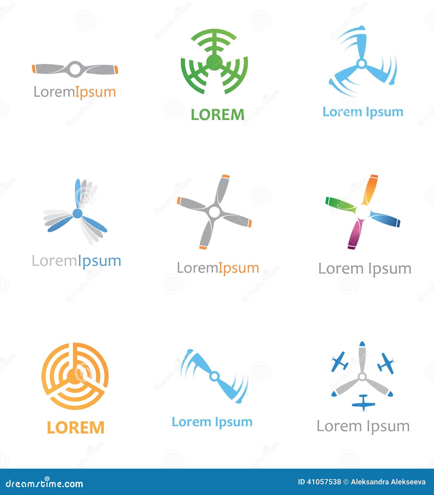 Abstract Aviation Icons Set Stock Vector - Illustration of concept ...
