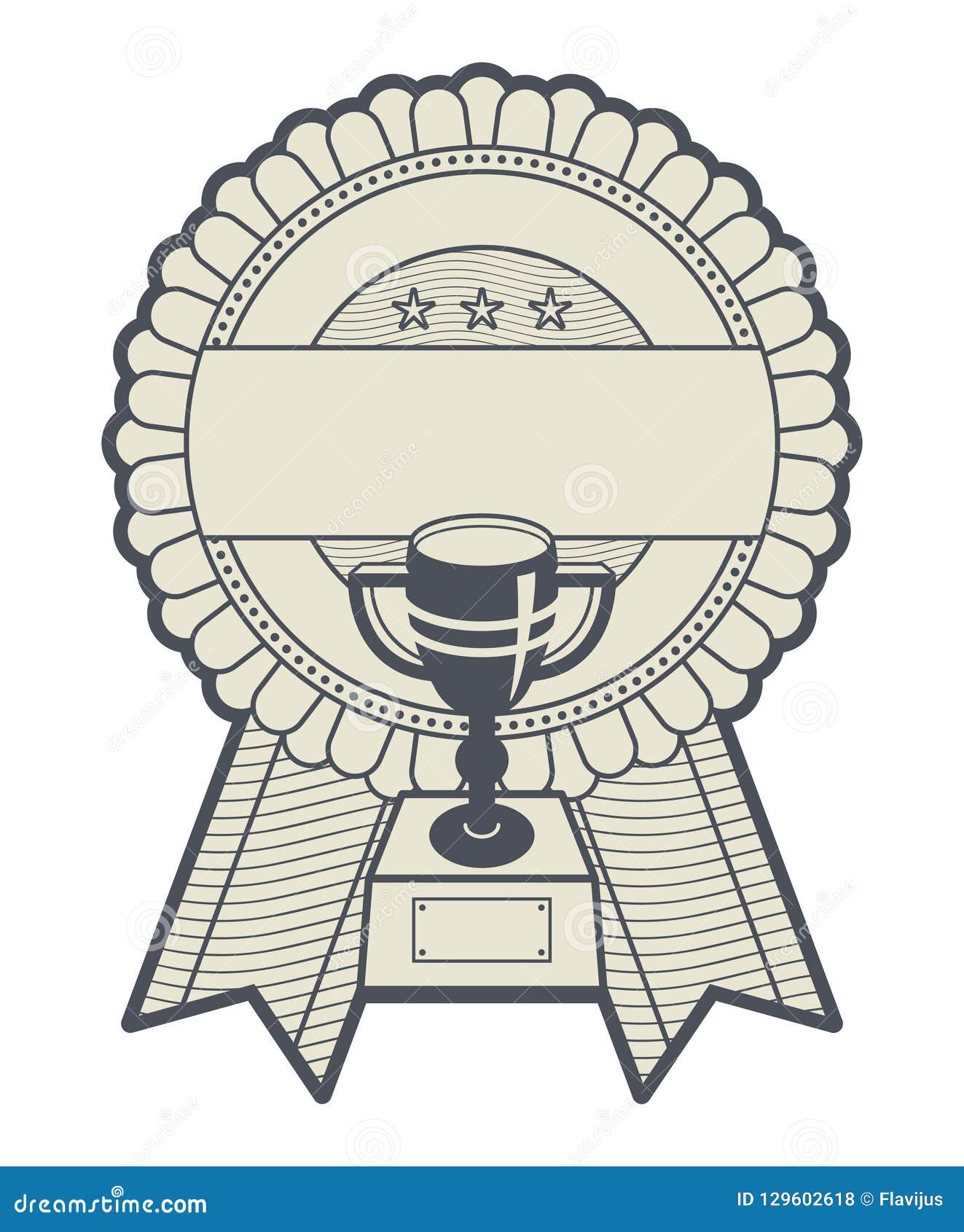 Abstract award or medal stock vector. Illustration of award - 129602618