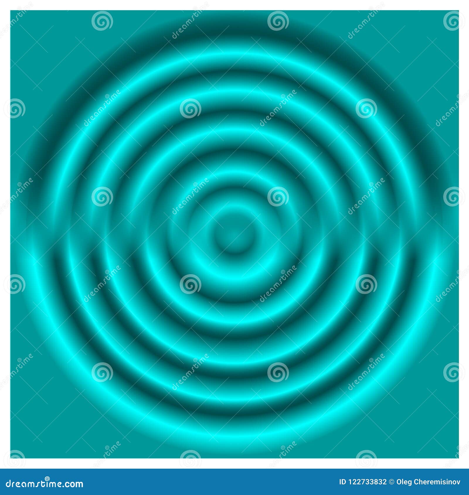 Abstract Azure 3D Rings. Vector Design Element. Stock Vector ...