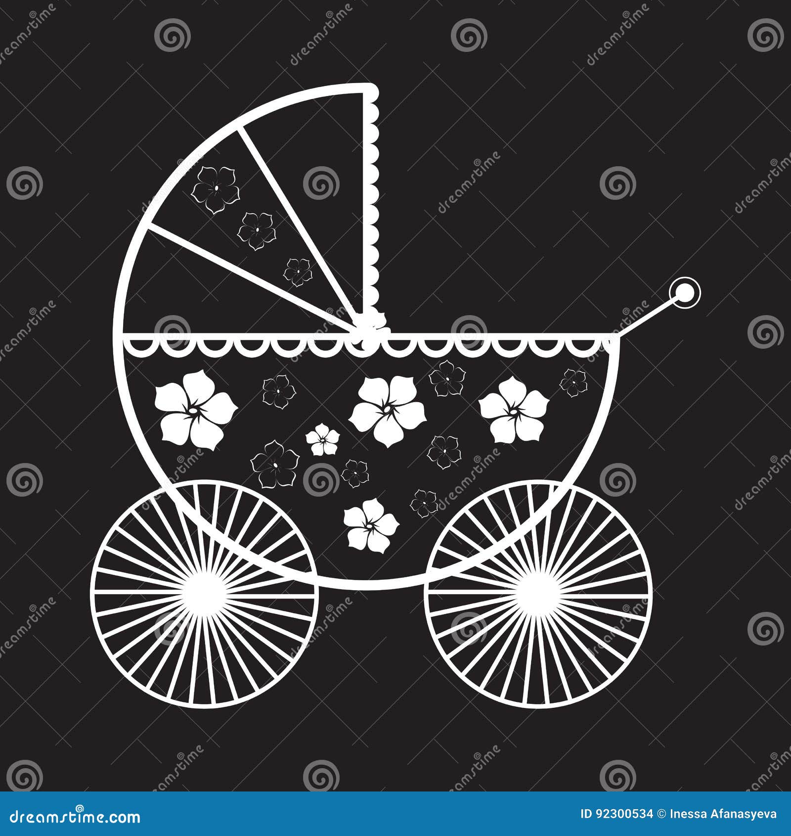 Abstract baby carriage stock vector. Illustration of gift - 92300534