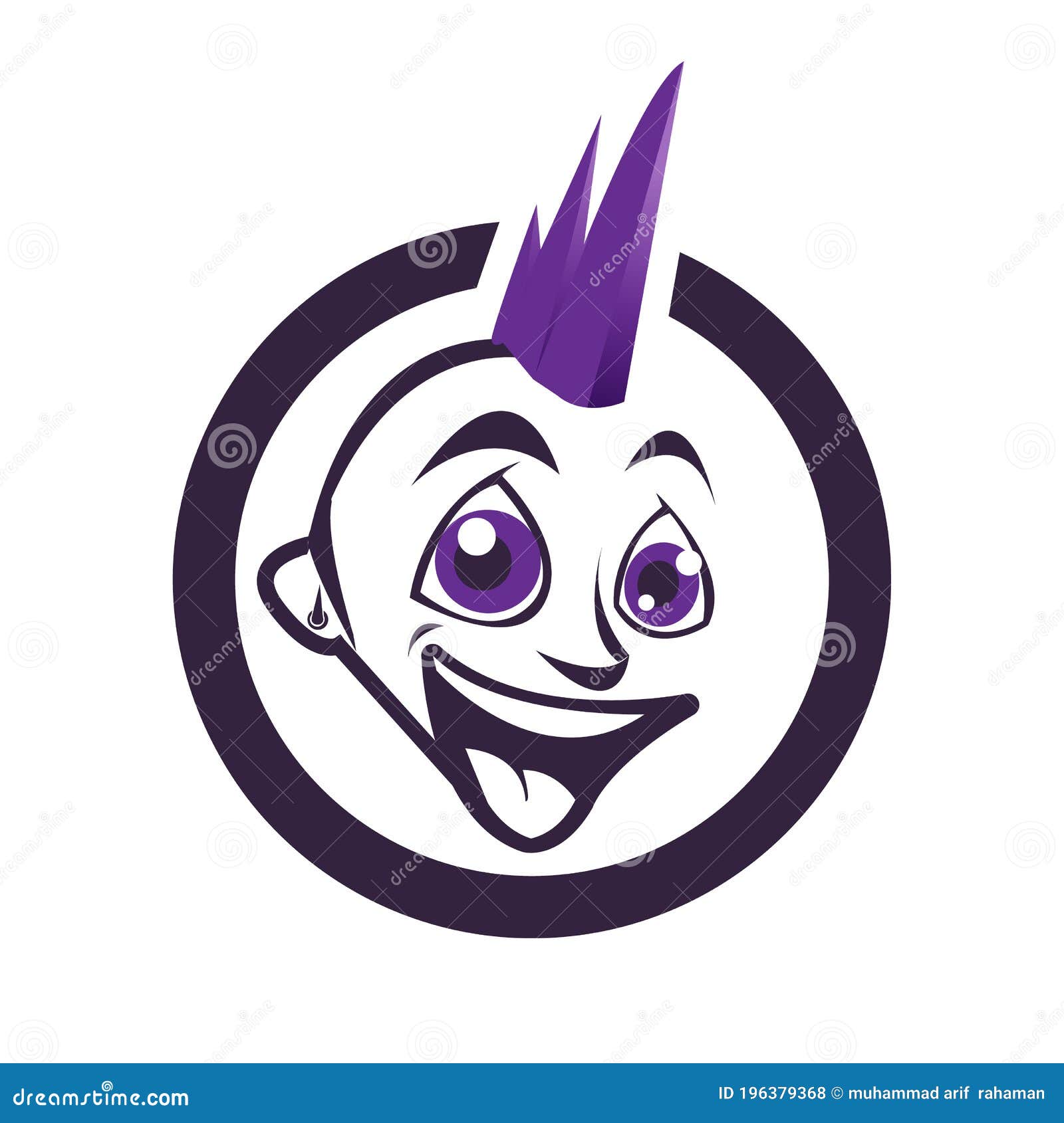 Abstract Baby Punk Logo Design Vector Illustrations Stock Vector ...