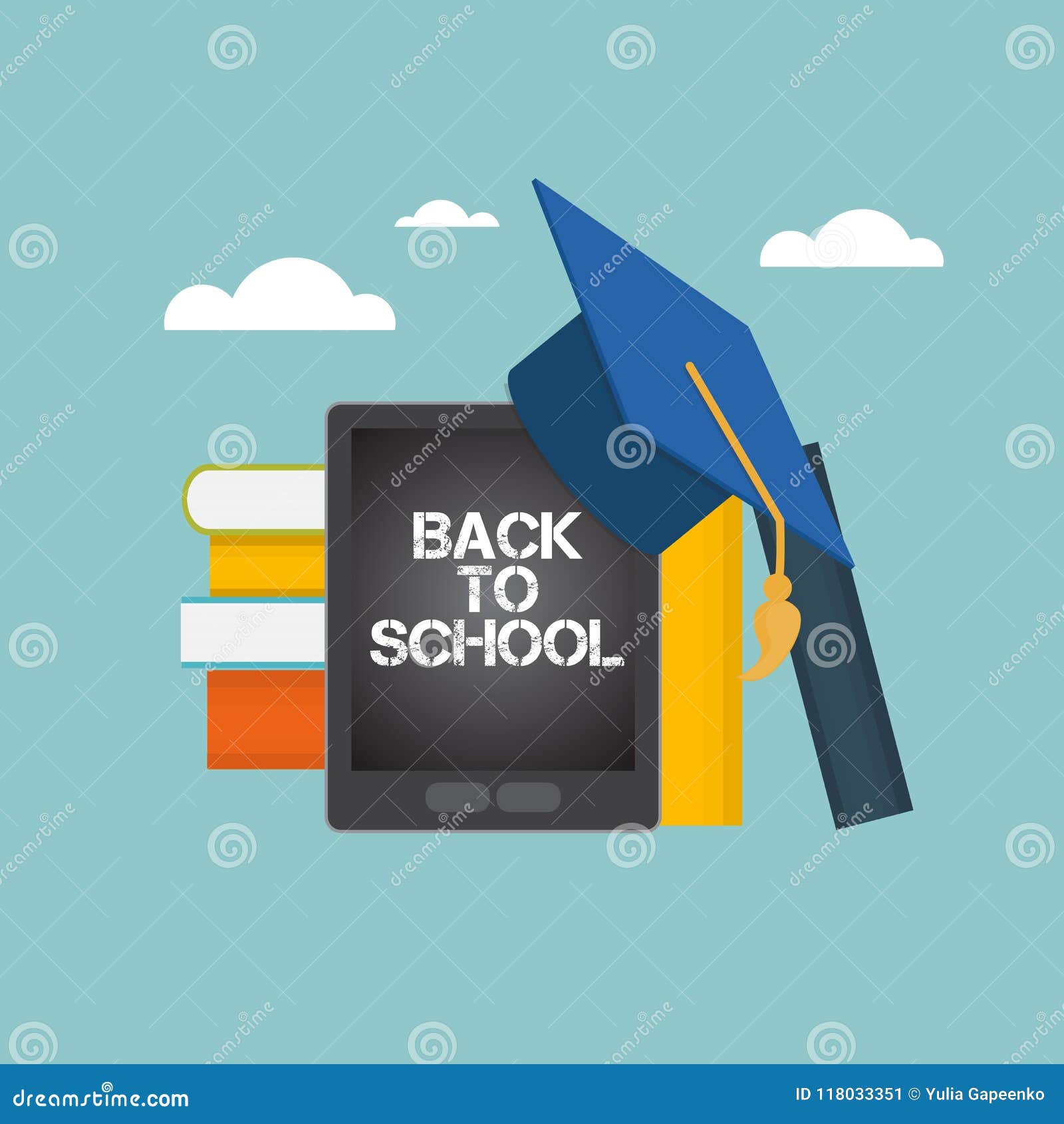 Abstract Back To School Background. Vector Illustration Stock Vector ...