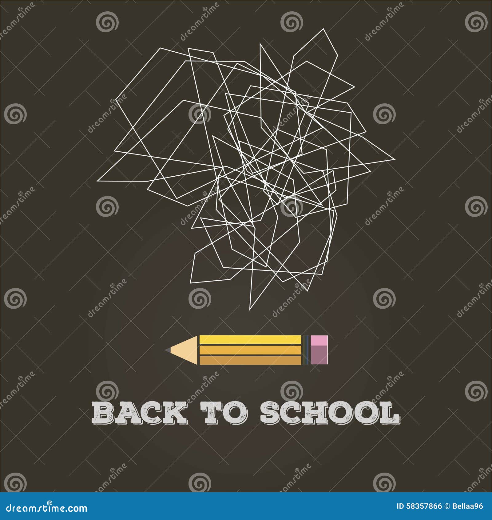 Abstract back to school stock vector. Illustration of objects - 58357866