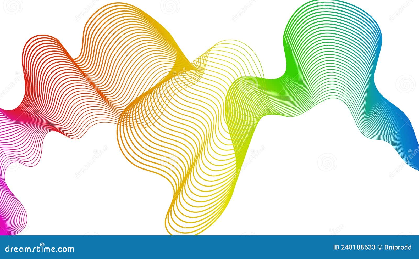 Abstract Backdrop with Wave Gradient Lines Stock Vector - Illustration ...