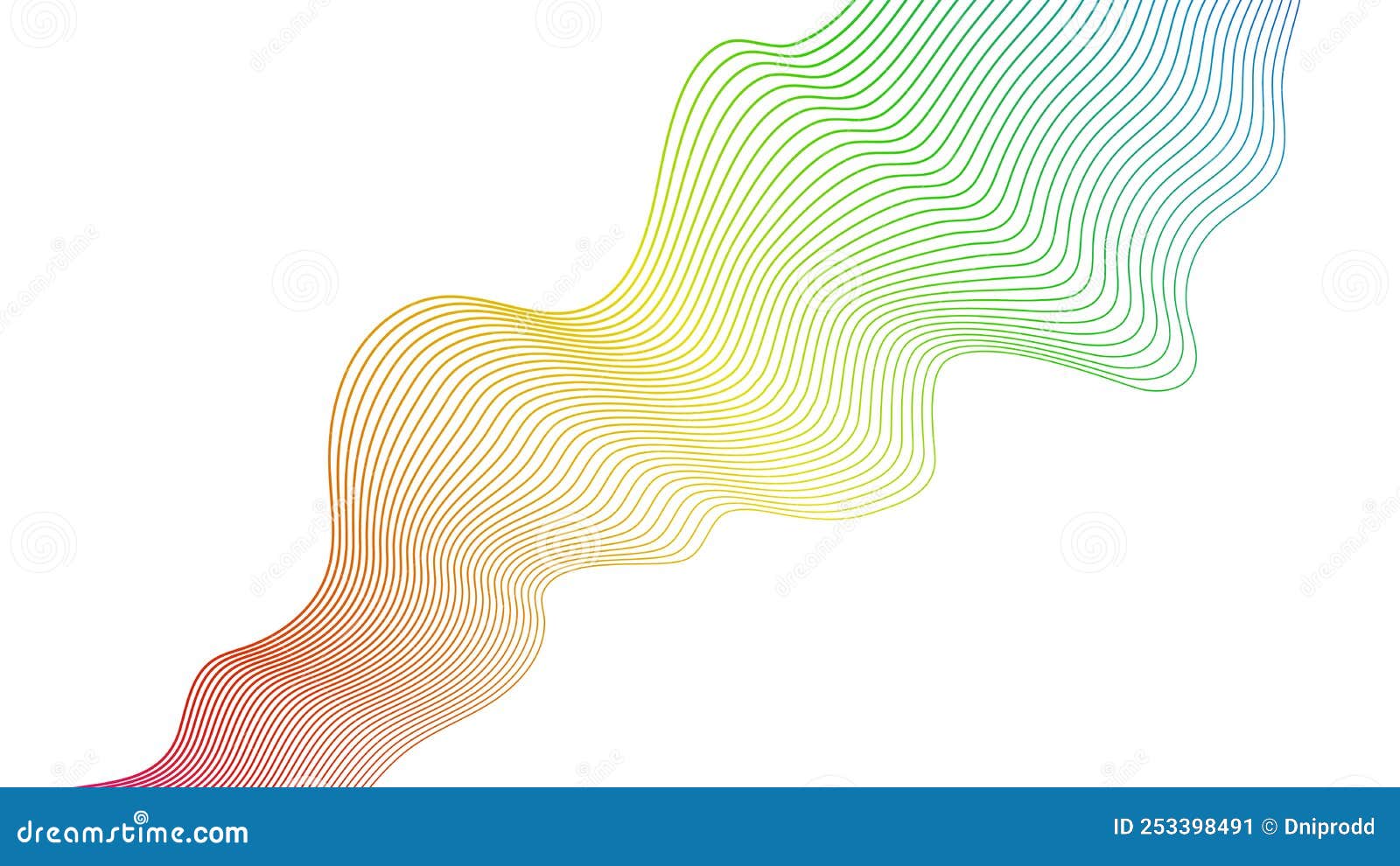 Abstract Backdrop with Wave Gradient Lines Stock Vector - Illustration ...