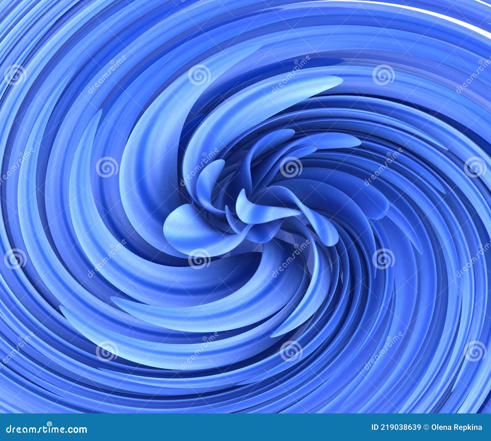 Abstract Backdrop Light Blue Floral Curl 3d Rendering Stock ...
