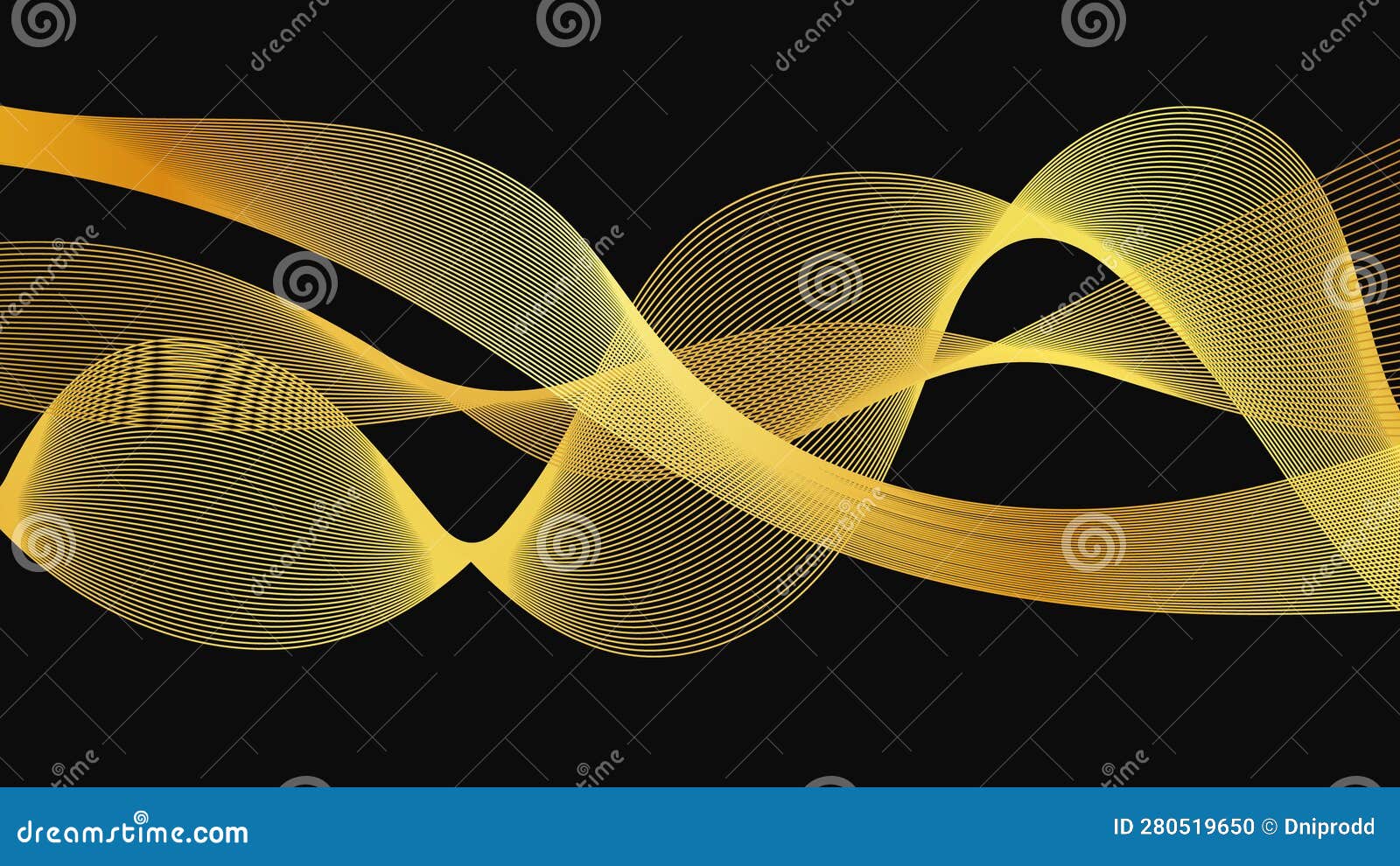 Abstract Backdrop with Luxury Golden Waves Stock Vector - Illustration ...