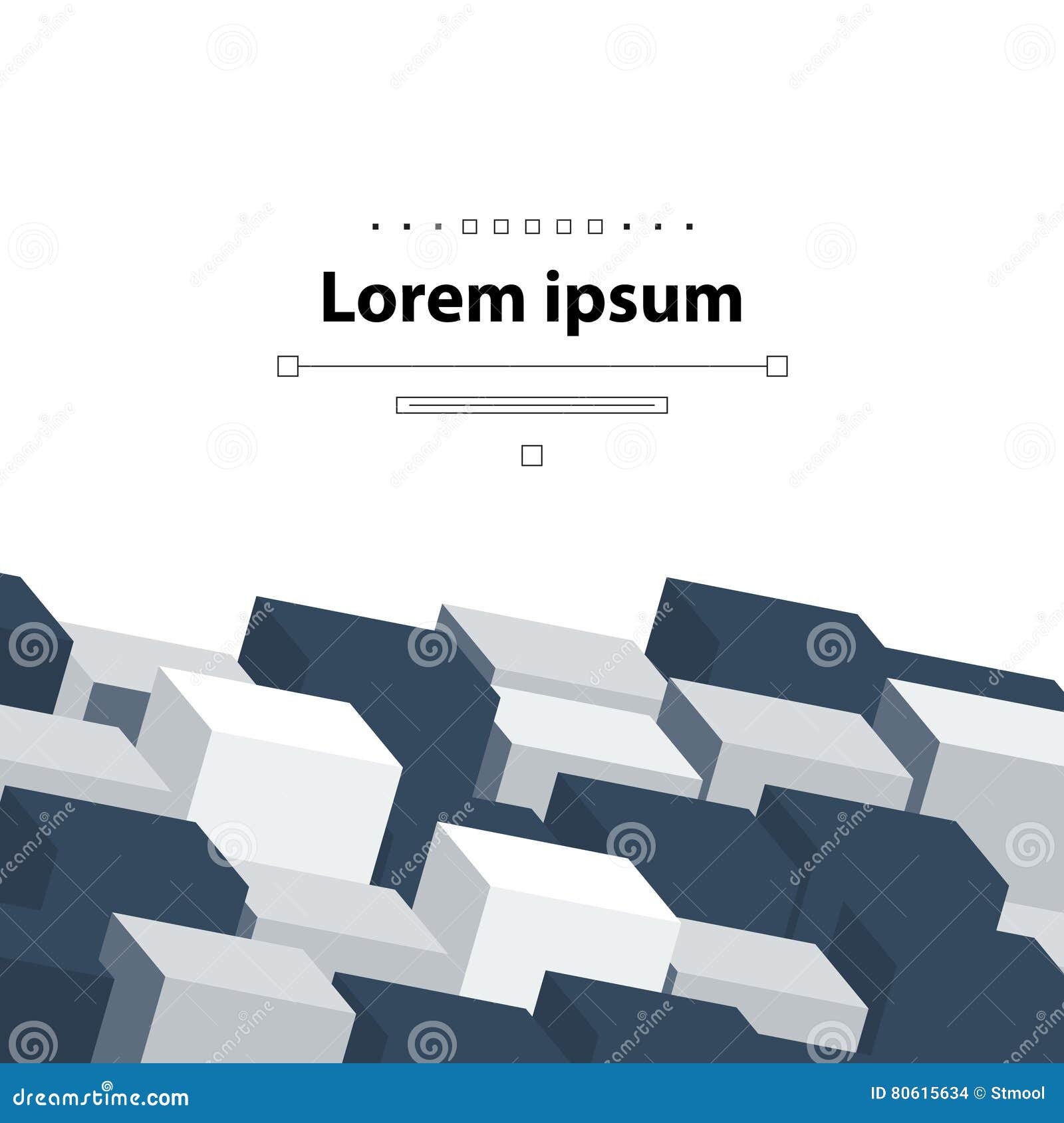 Abstract Backdrop with Random Cubes Stock Vector - Illustration of ...