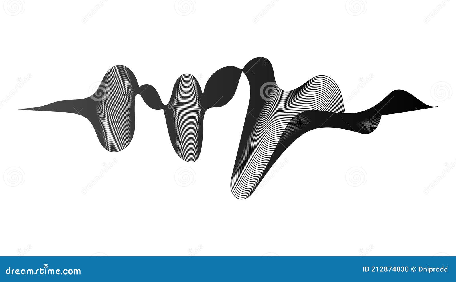 Abstract Backdrop with Wave Gradient Lines Stock Vector - Illustration ...