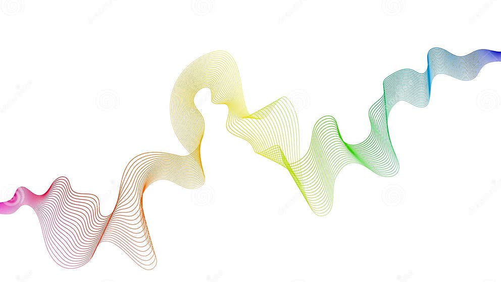Abstract Backdrop with Wave Gradient Lines Stock Vector - Illustration ...