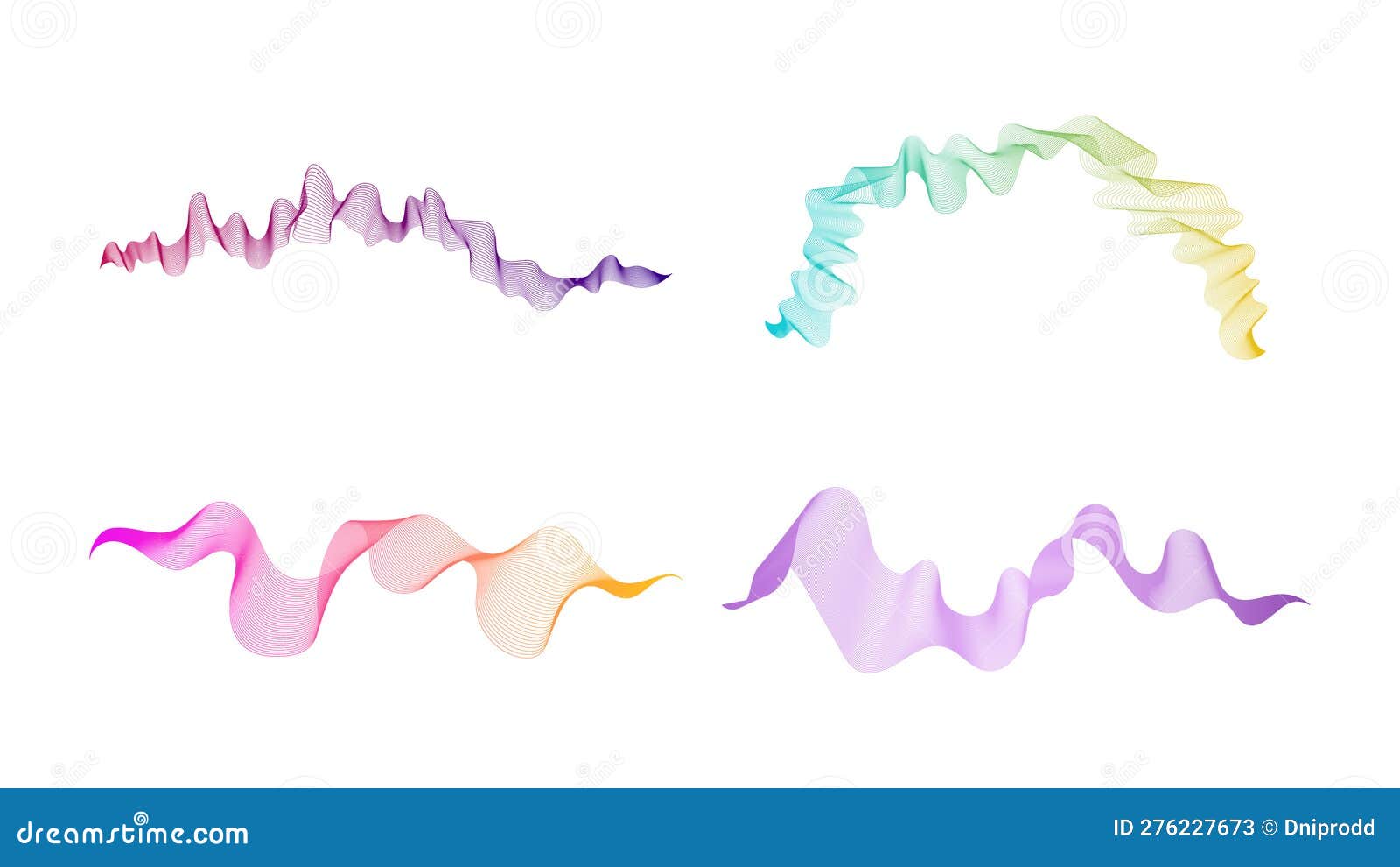 Abstract Backdrop with Wave Gradient Lines Stock Illustration ...