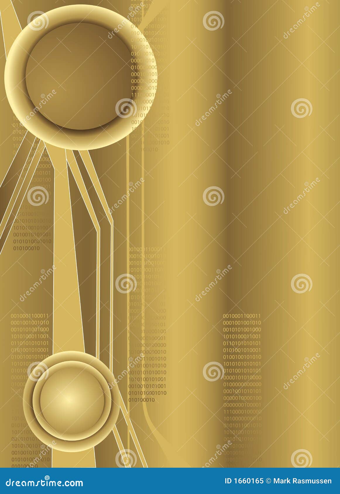 Gold Hi-tech Banner With Glowing Light Technology Background Modern ...
