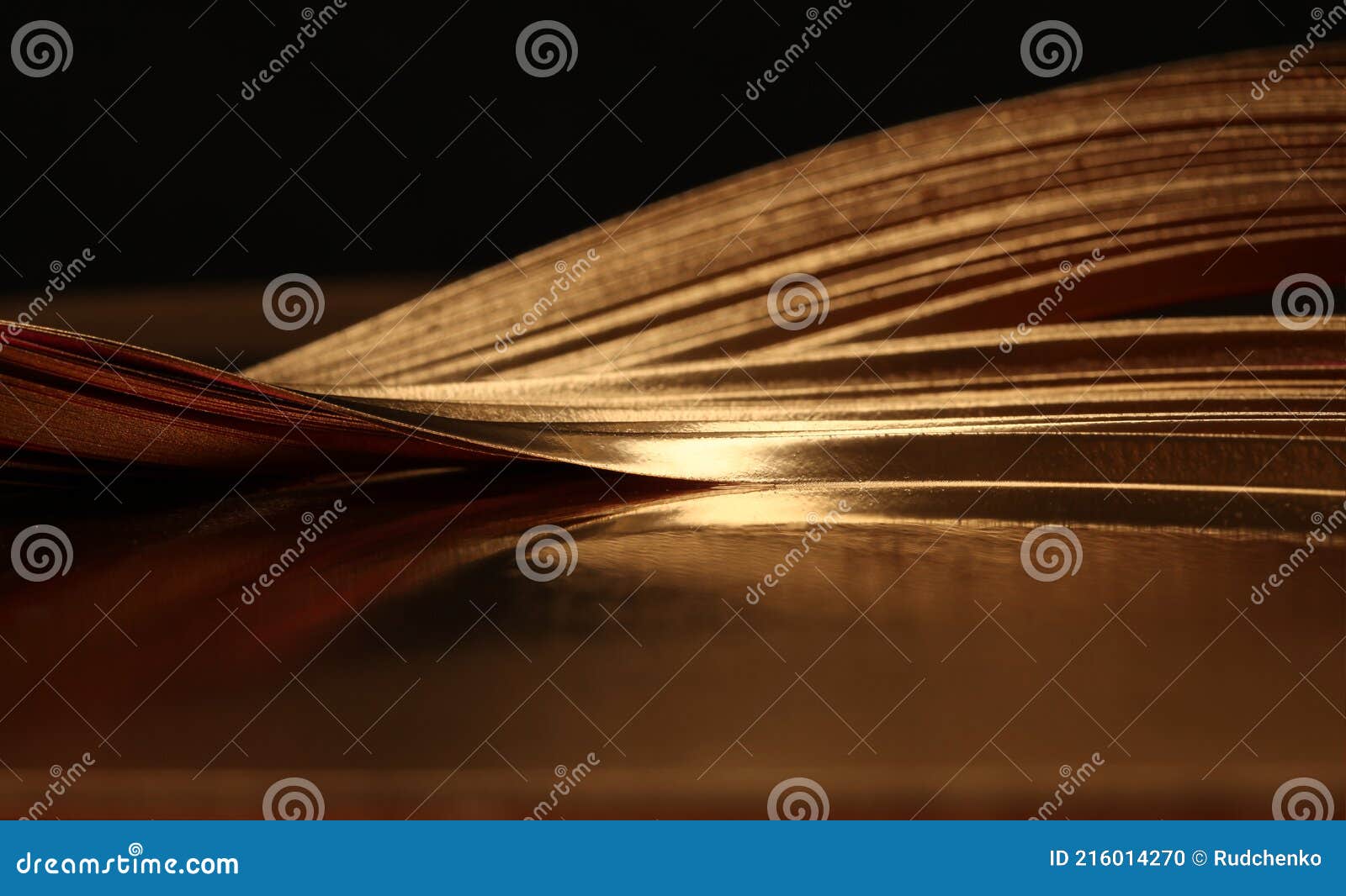 Abstract Backgound. Gold Bronze Paper Wave on Black Stock Photo - Image ...