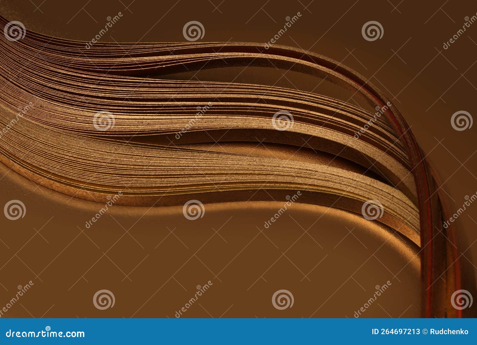 Abstract Backgound. Gold Bronze Wave on Dark Brown Stock Image - Image ...