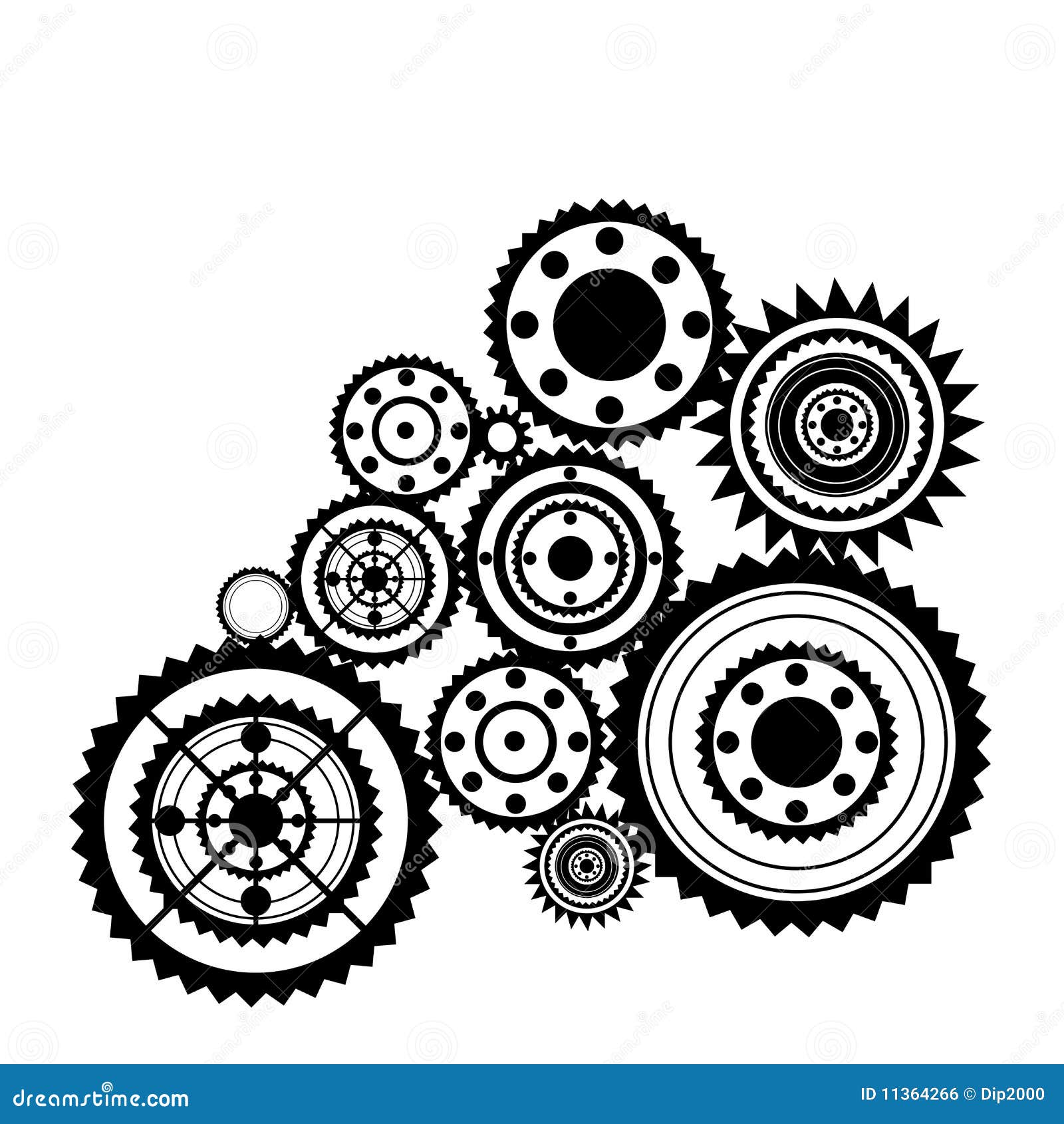 Clockwork Background With Sample Logo Cartoon Vector | CartoonDealer ...