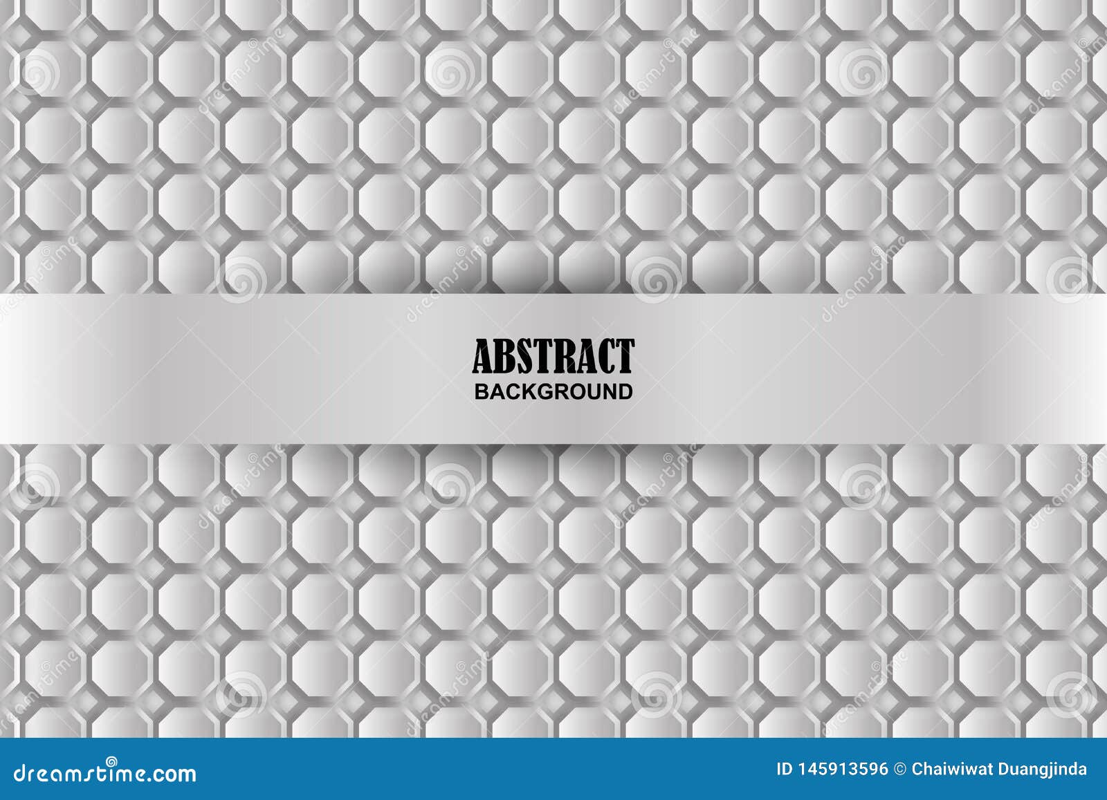 Silver Octagon Pattern As Background Stock Vector - Illustration of ...