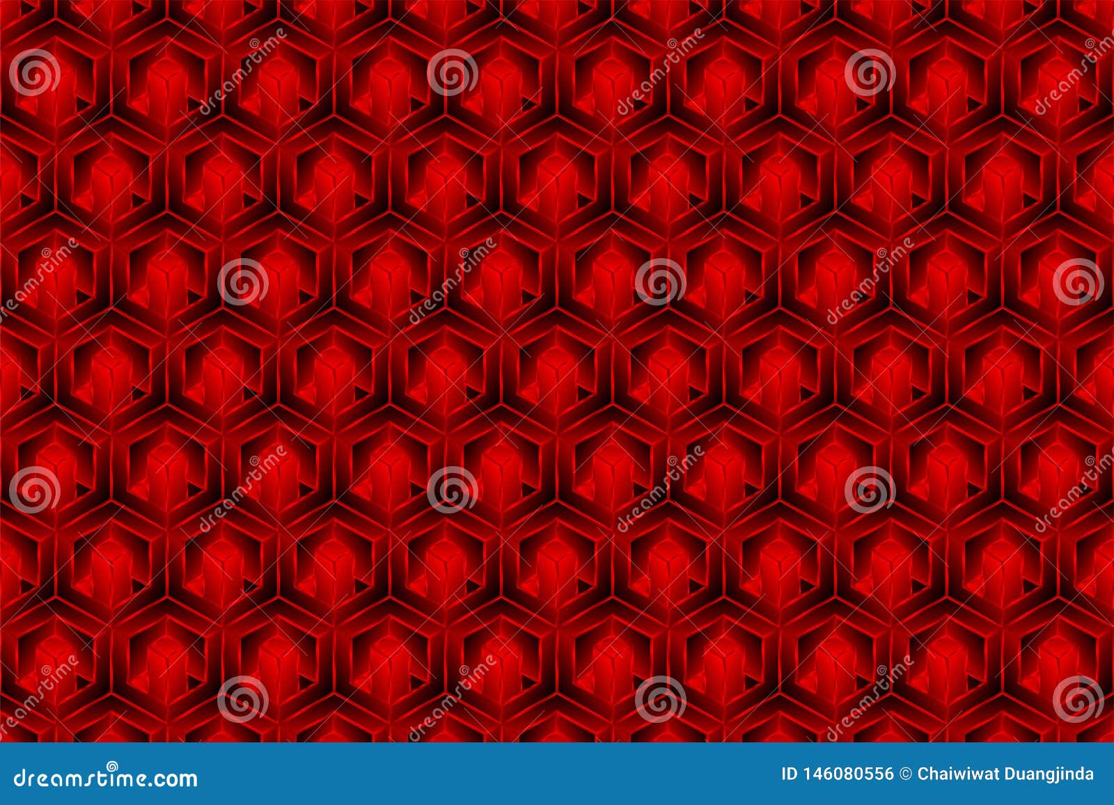 3d Box Red Color is a Pattern As an Abstract Background. Stock Vector ...