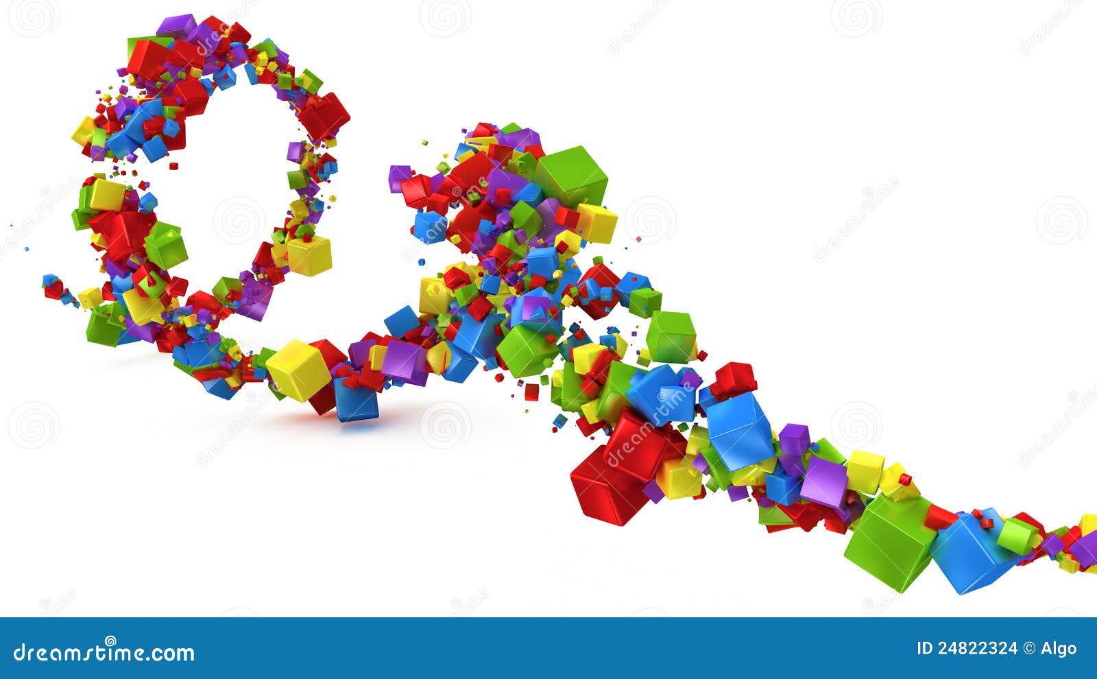 Abstract Background with 3d Cubes Stock Illustration - Illustration of ...