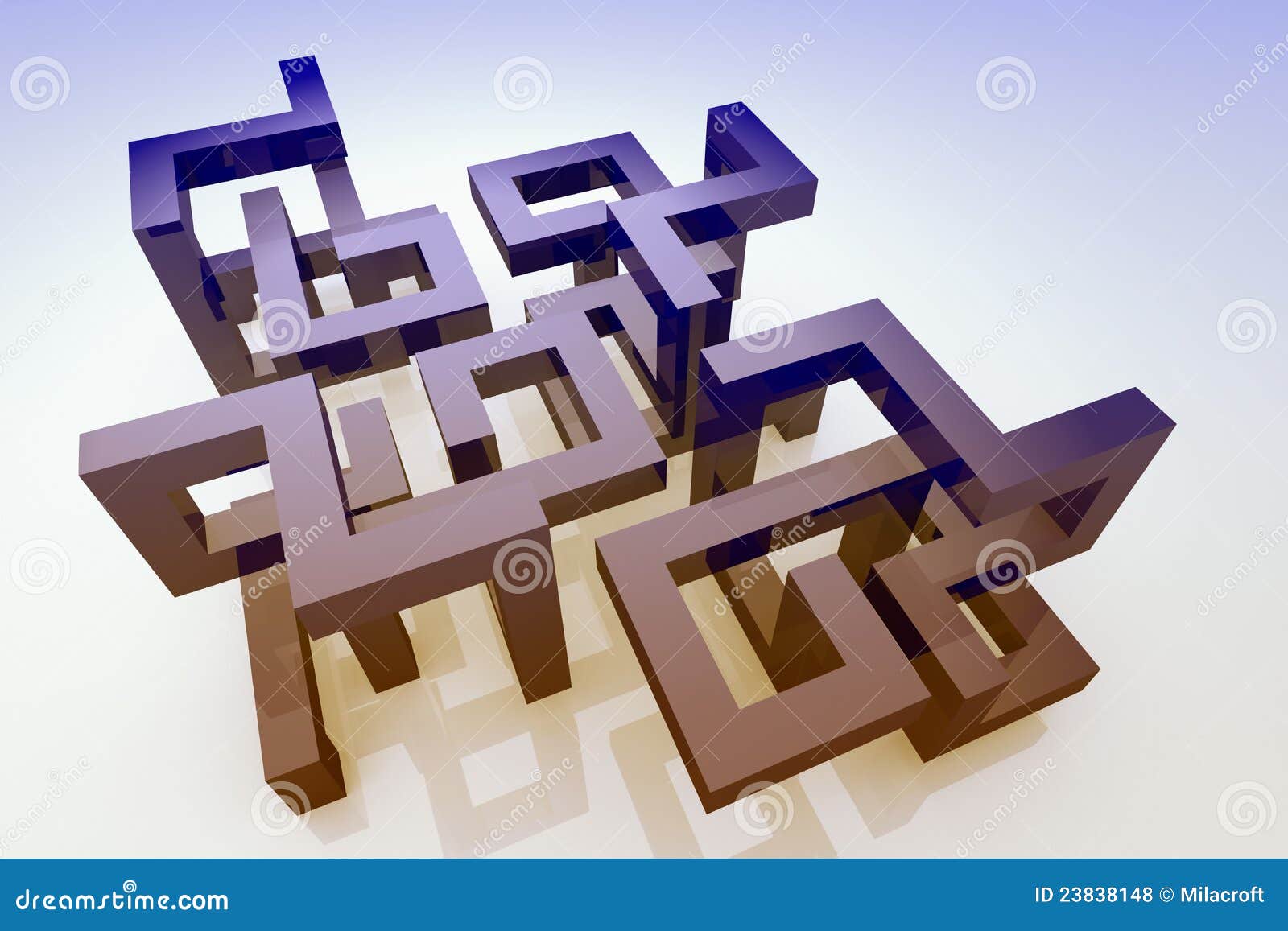 Abstract Background with 3D Structure Stock Illustration - Illustration ...
