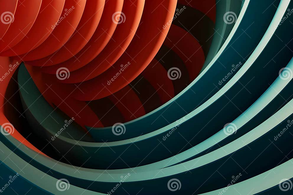 Abstract Background with Many Colorful 3D Waves Stock Vector ...