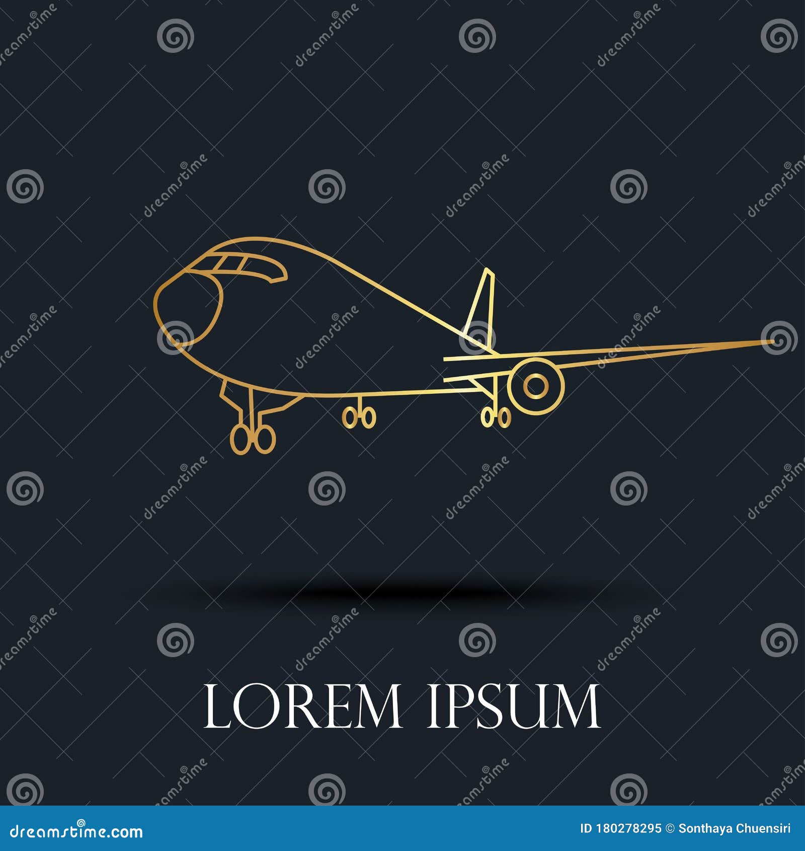 Abstract Background for Airplane,gold Color,vector Illustrations Stock ...