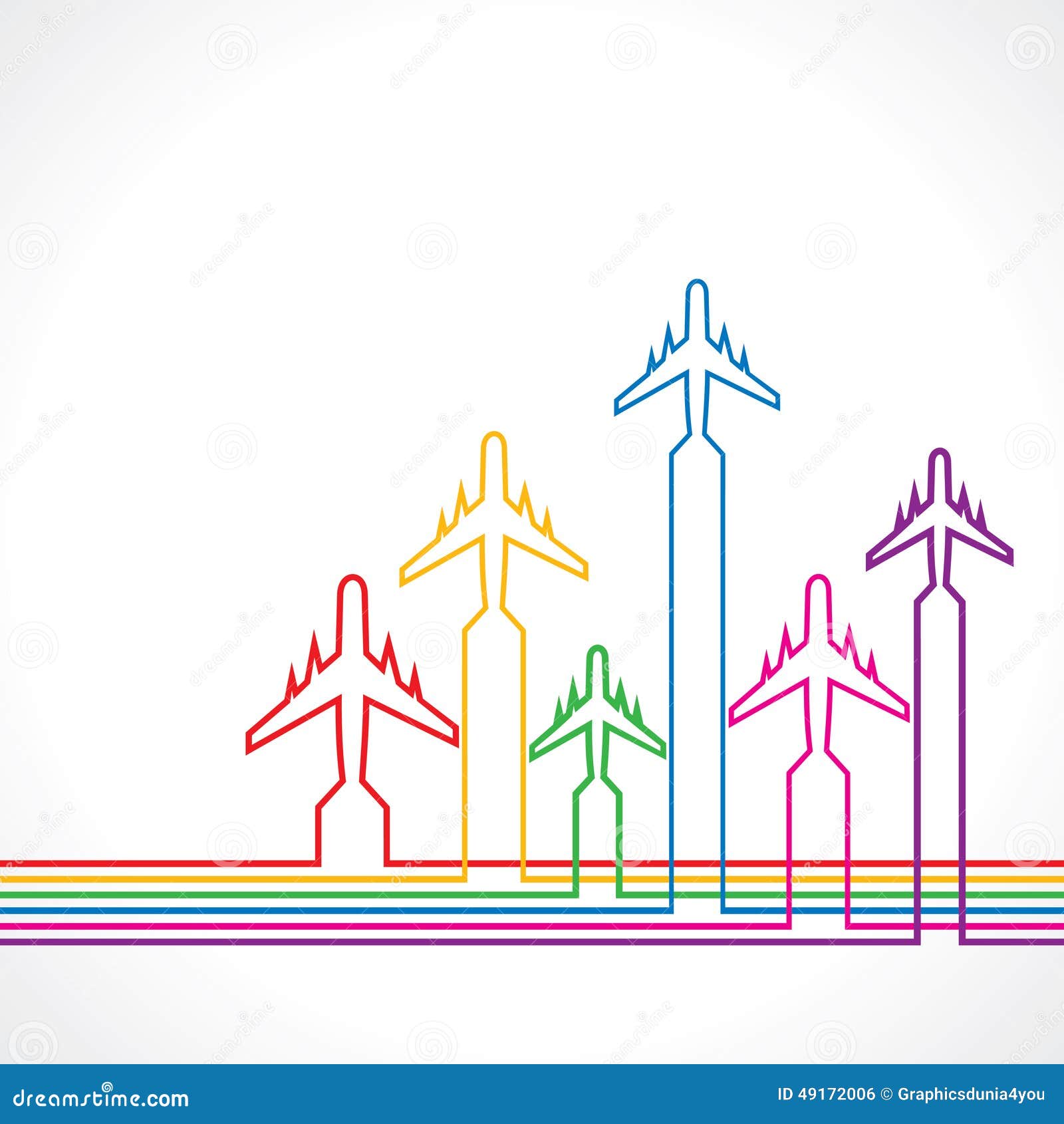 Abstract Background with Airplane Stock Vector - Illustration of ...