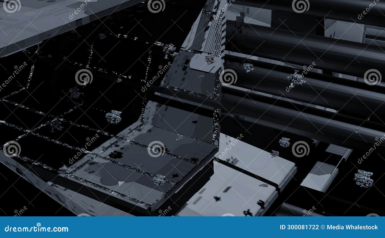 Abstract Background with Alien Technologies. Design. Different Details ...