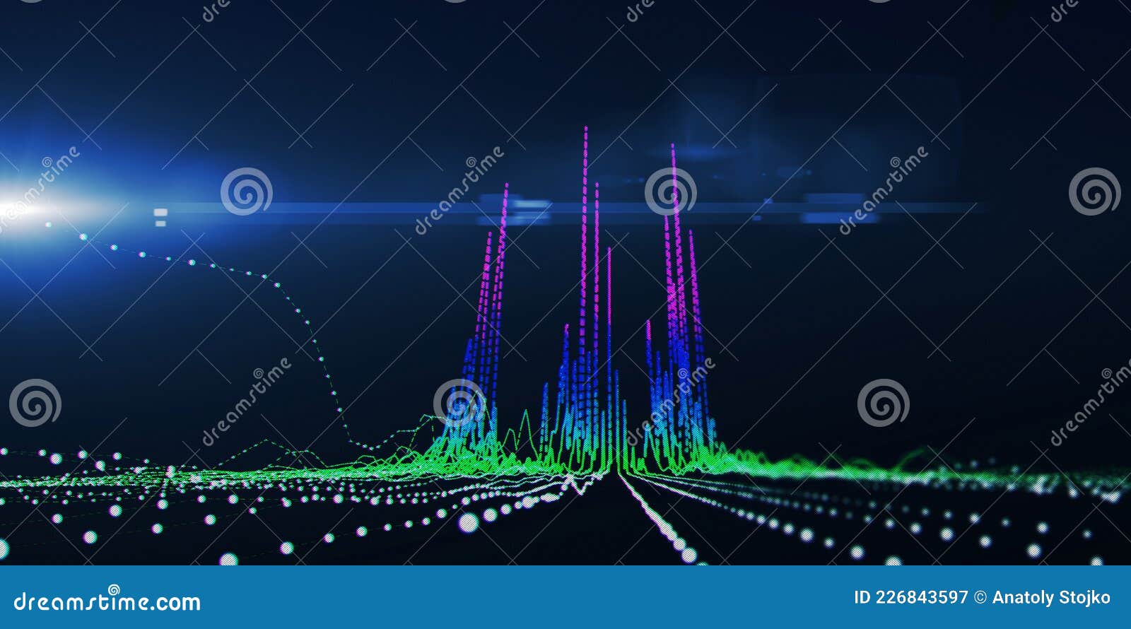 Abstract Background Analysis Grid Diagram with Lines and Lens Effects ...