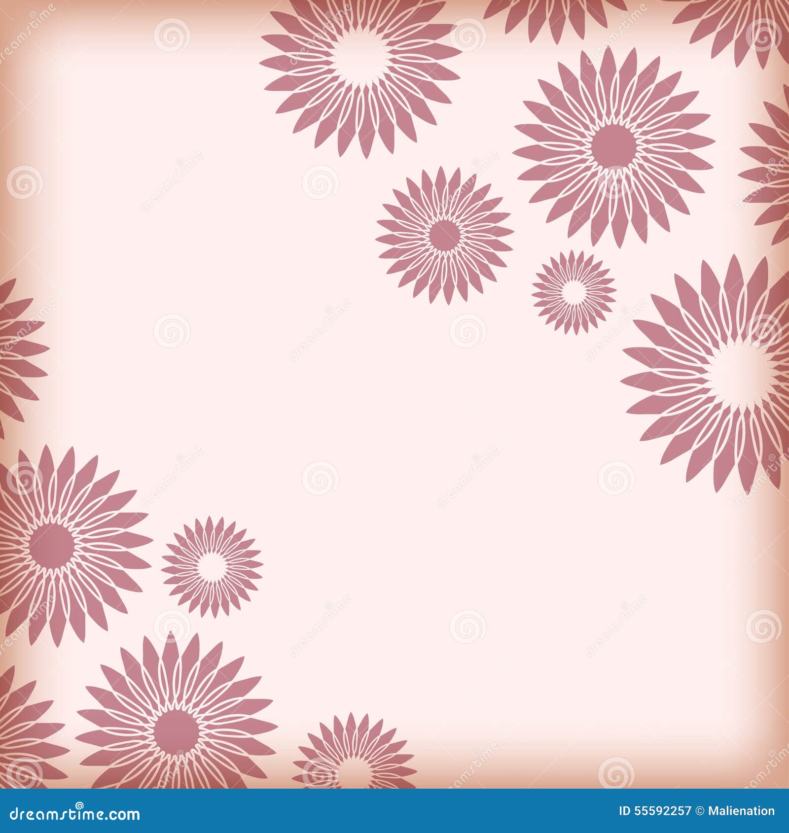 Abstract Background with Angular Floral Vintage Frame, Banner ...