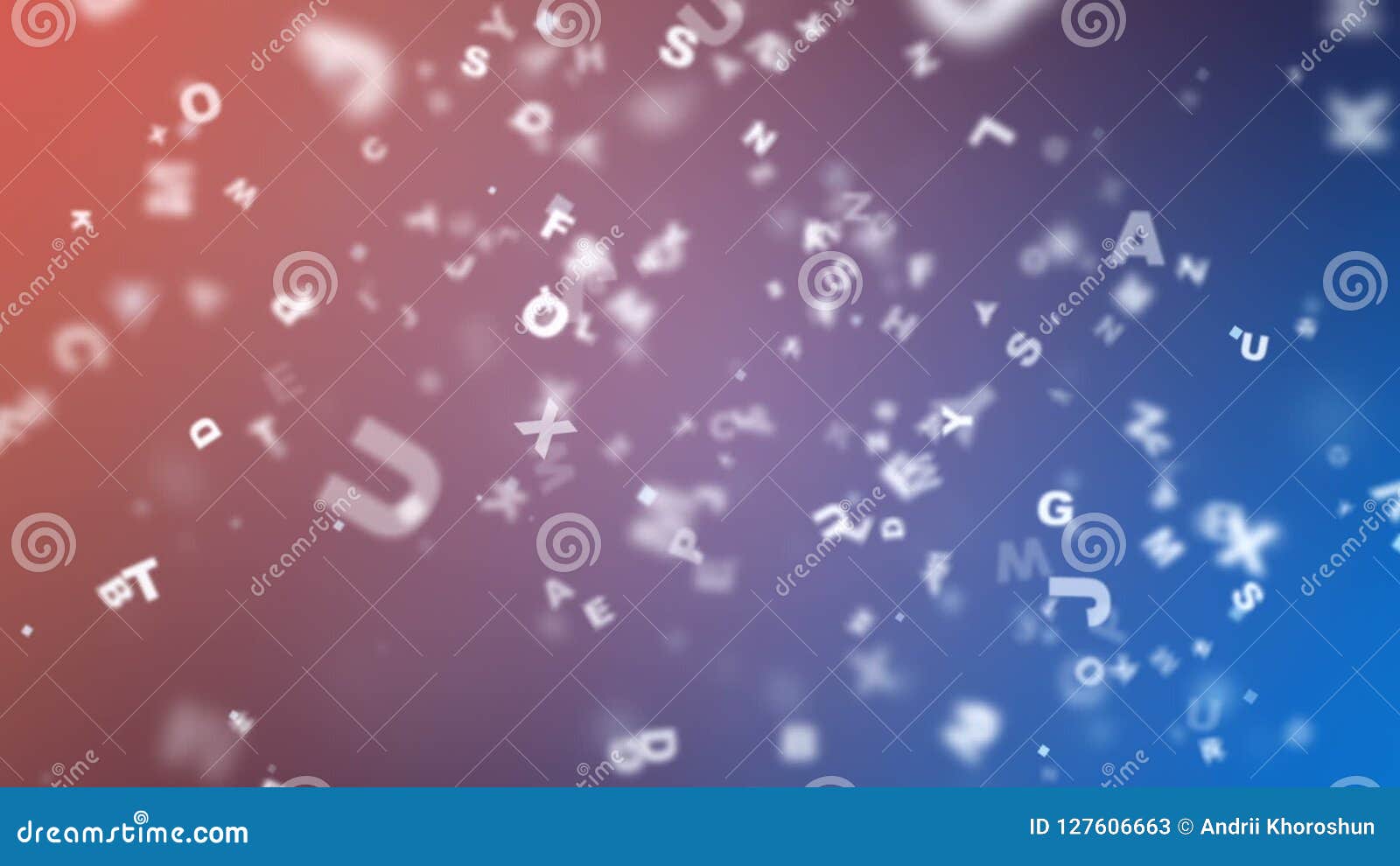 Abstract Background Animation with Flying Letters. Motion Design with ...