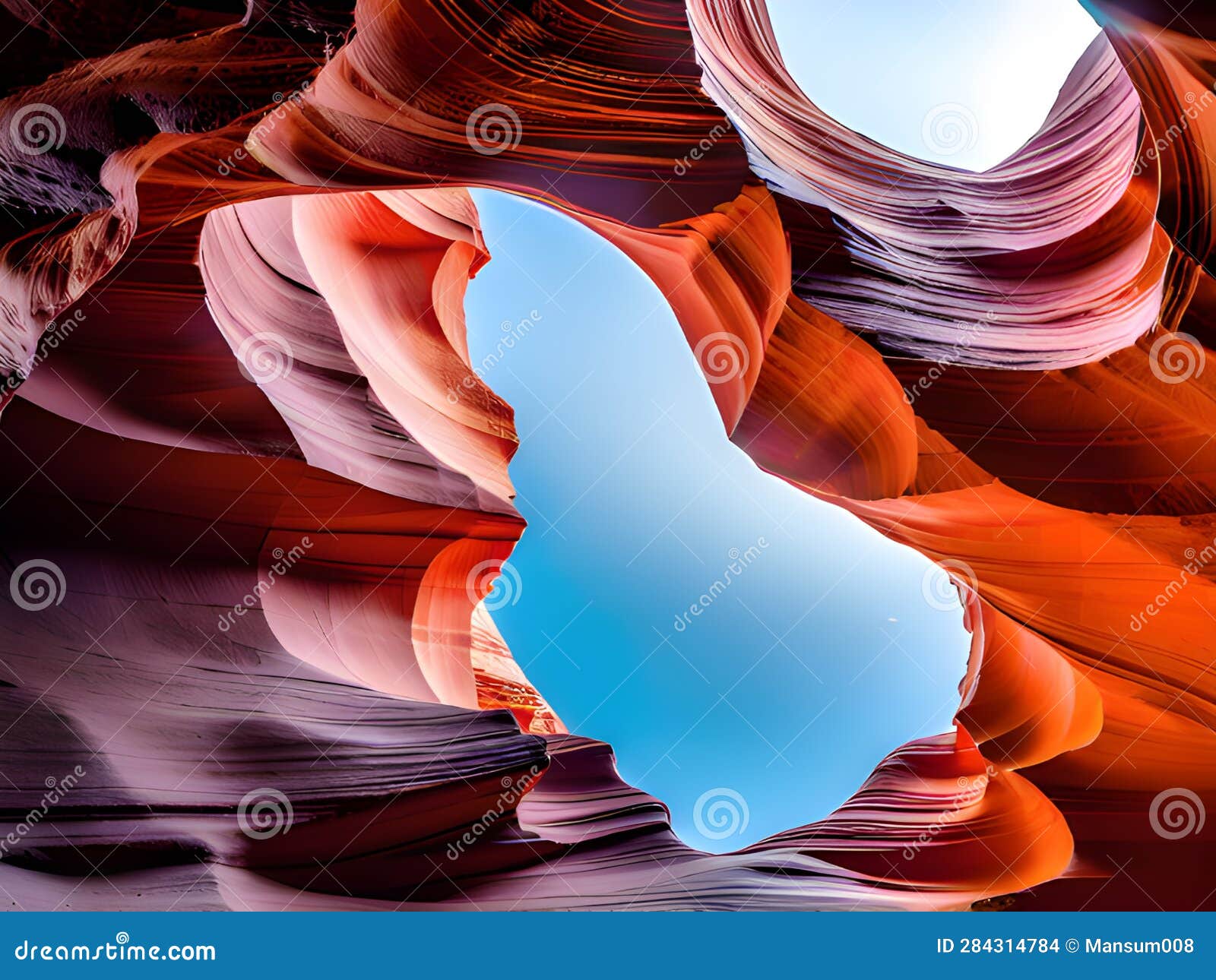 Abstract Background of a Antelope Canyon, Arizona, Ai Generated Stock ...