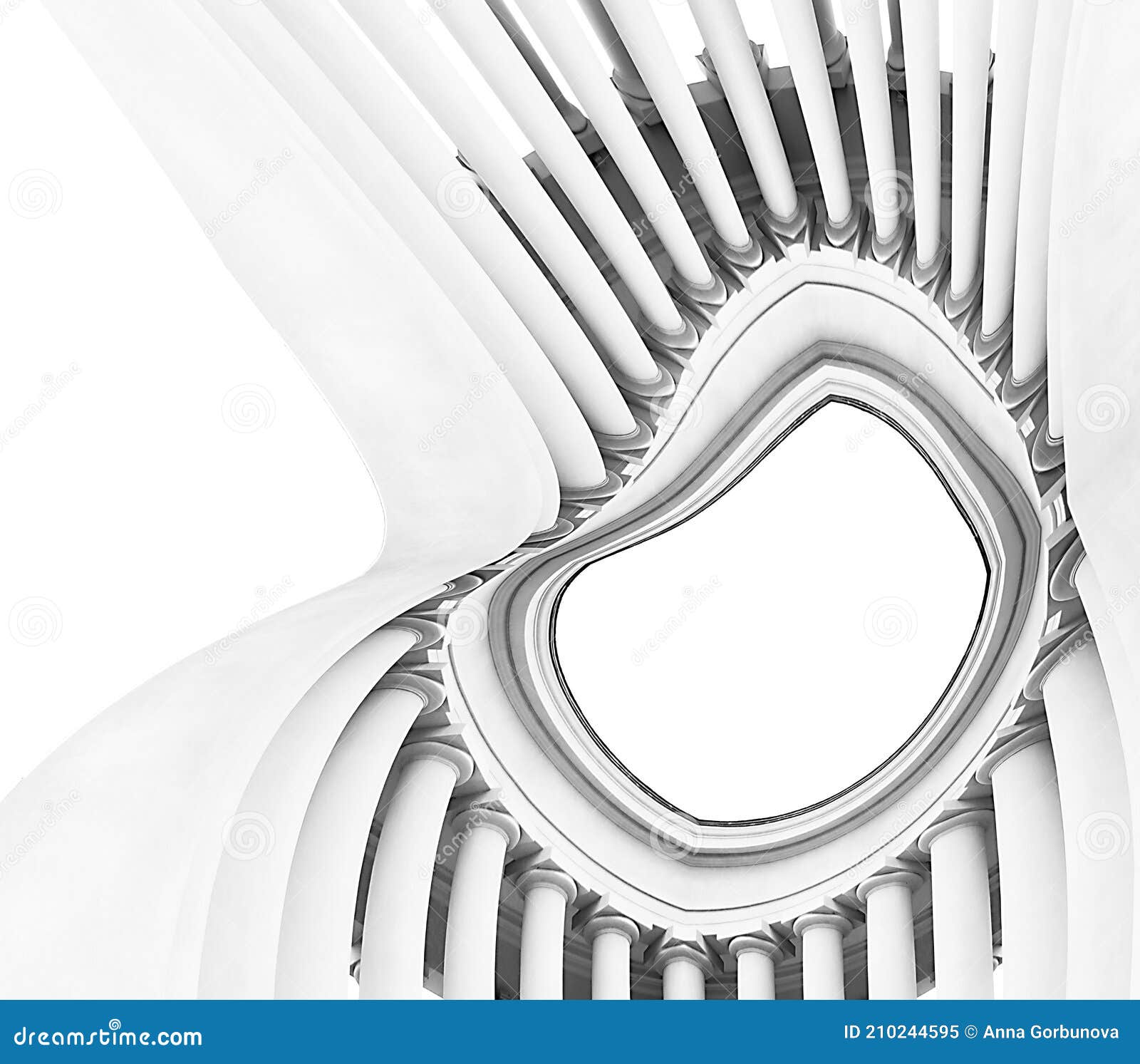 Abstract Surrealism Architecture Black and White Background Pattern of ...