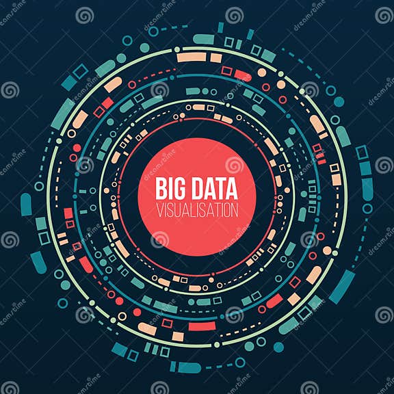 Abstract Background With Array Circles And Lines Connection Structure