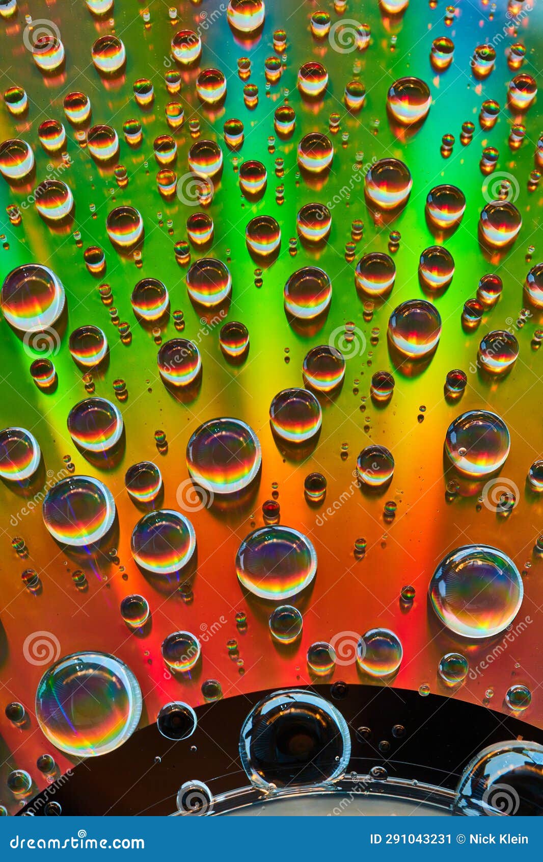 Abstract Background Asset Metallic Surface of Rainbow Colors with Water ...
