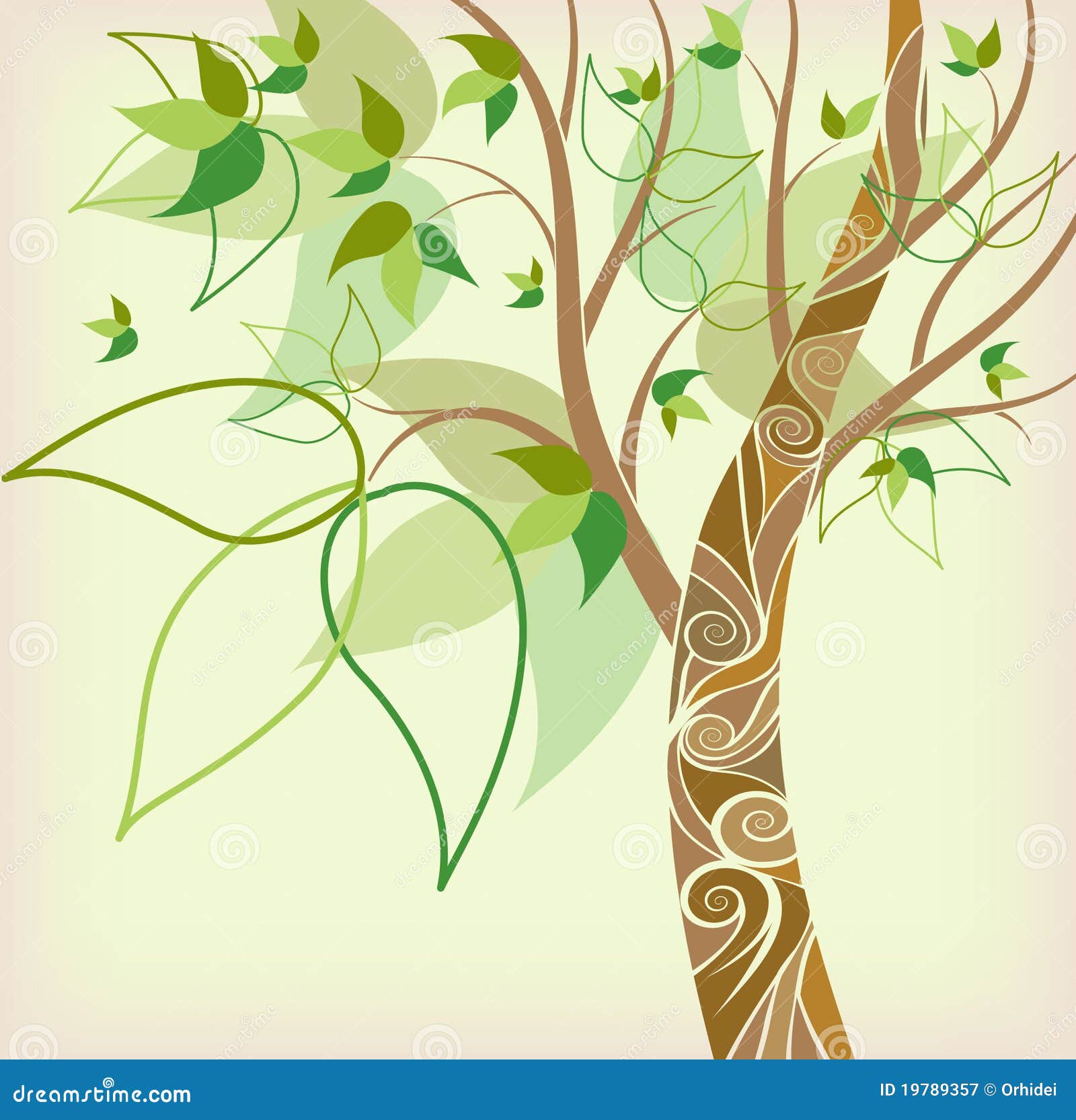 Abstract Background Autumn Tree Stock Vector - Illustration of color ...