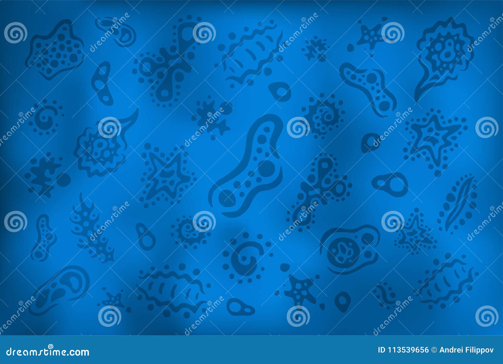 Abstract Background with Bacteria Stock Vector - Illustration of ...